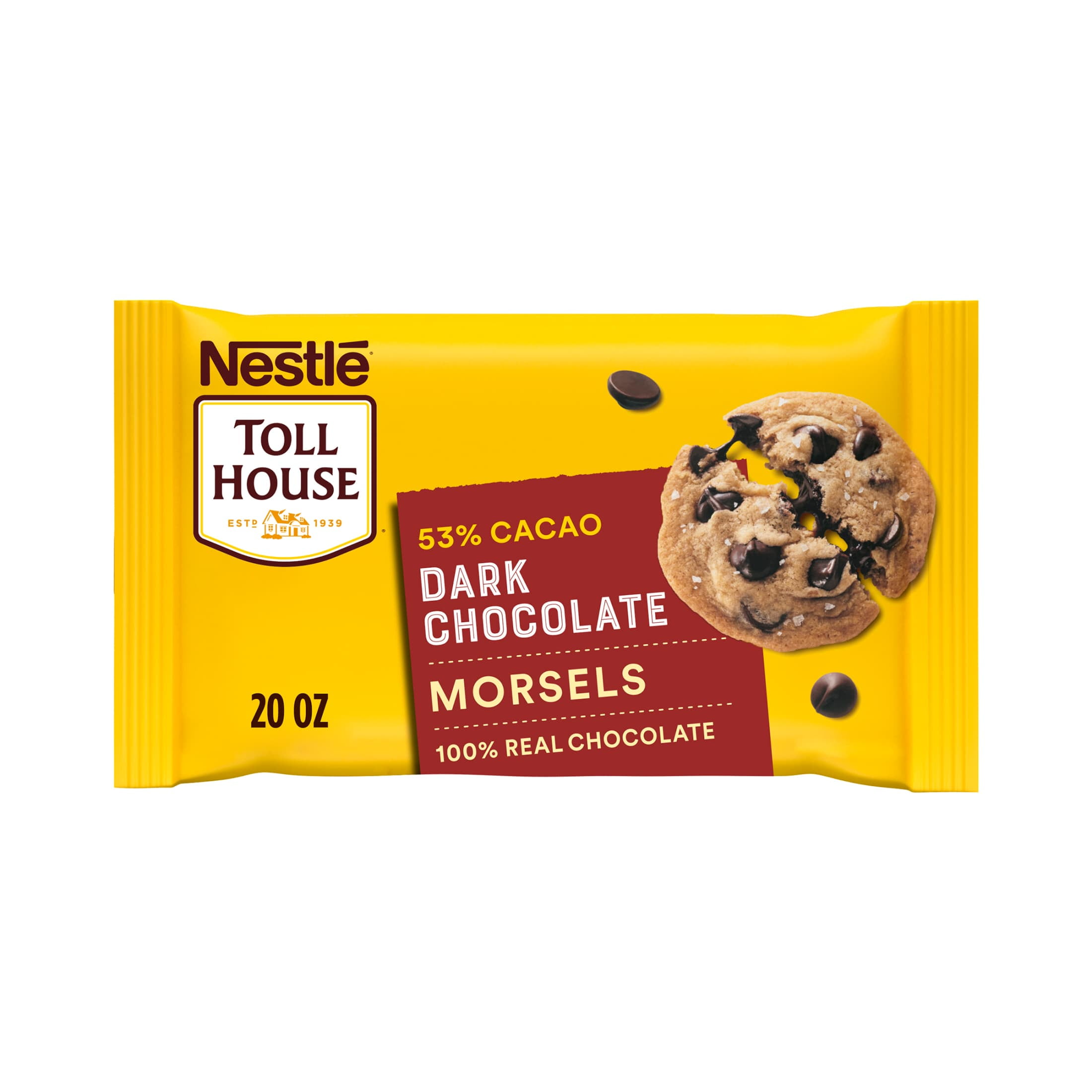 Nestle Toll House Dark Chocolate Regular Baking Chips, 20 oz Bag ...