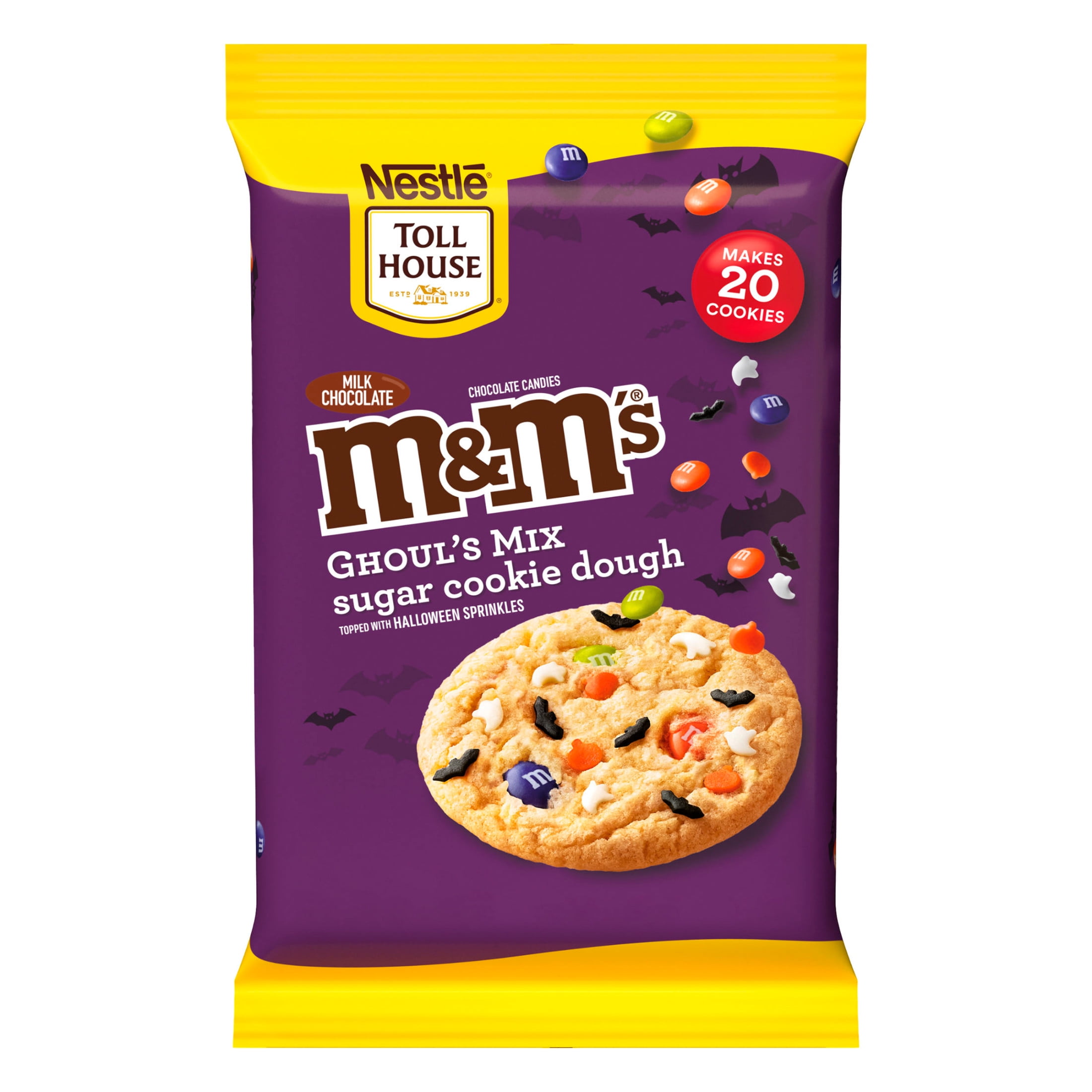 Nestle Toll House M&M's Ghoul’s Mix Milk Chocolate Sugar Cookie Dough ...