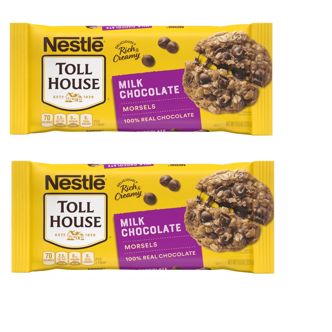 Nestle Toll House Milk Chocolate Morsels Baking Chips, 11.5 oz Pack of ...