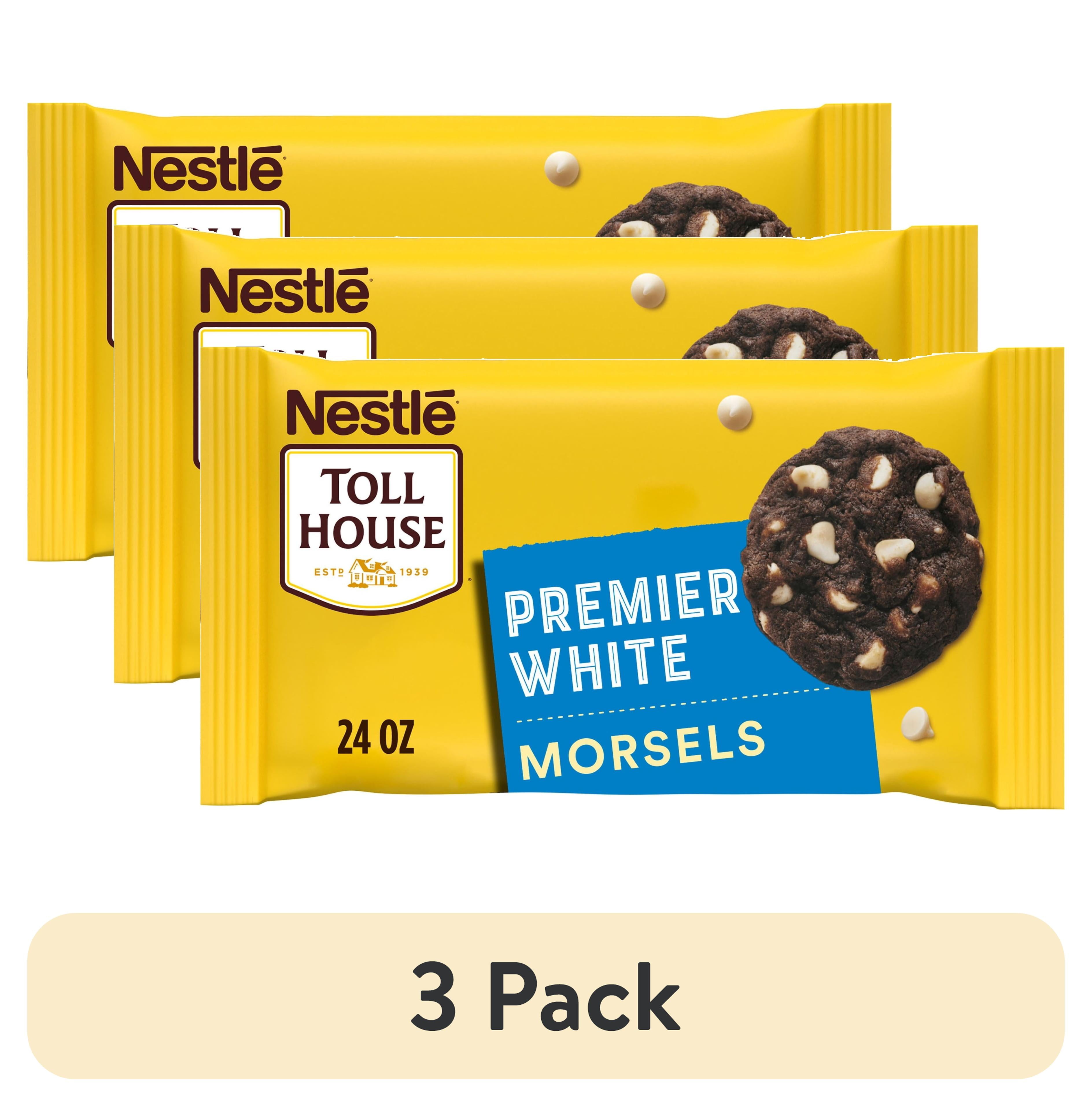 (3 pack) Nestle Toll House Premier White Regular Baking Chips, Morsels ...