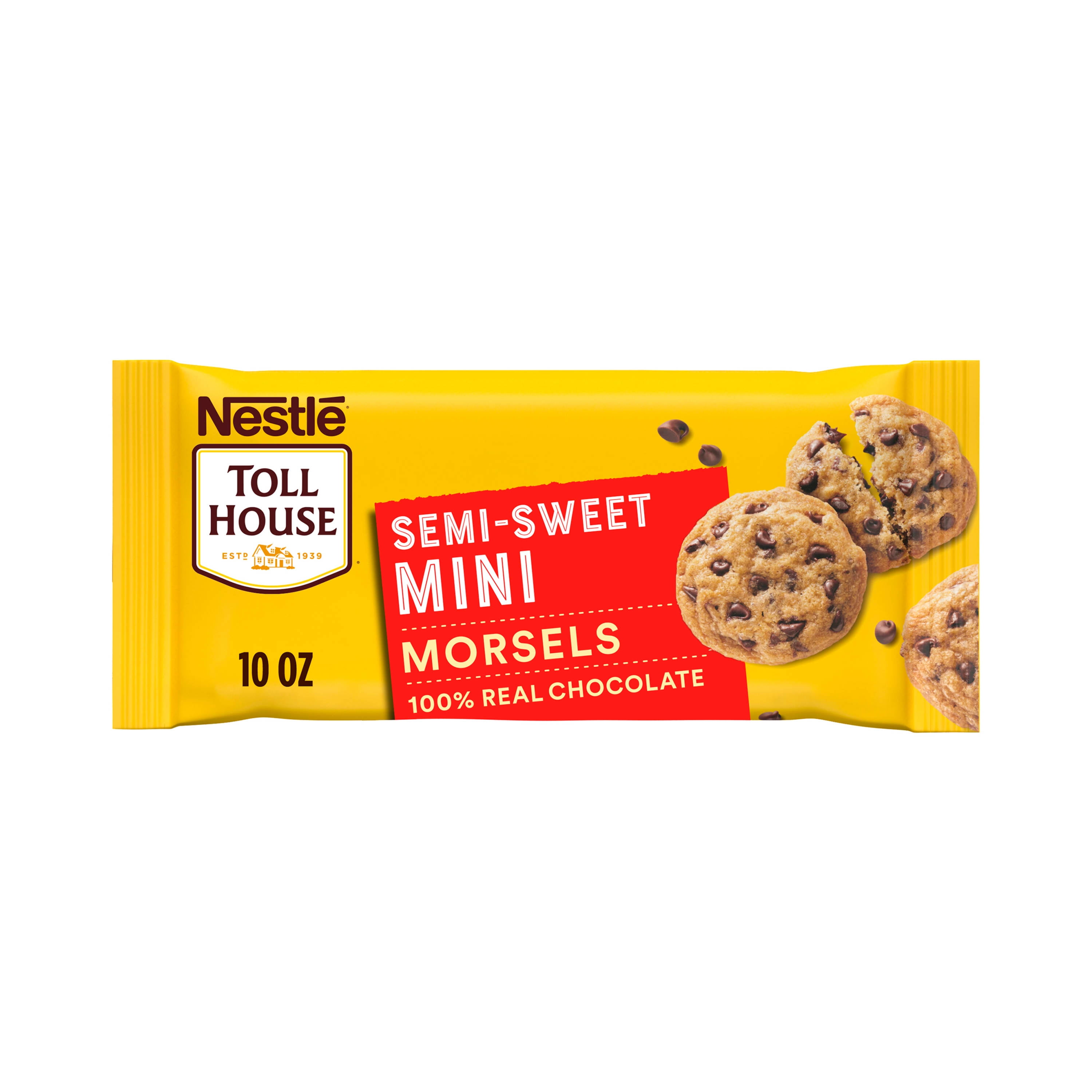 Nestle Toll House Semi Sweet Chocolate Mini Regular Baking Chips, 10 oz ...