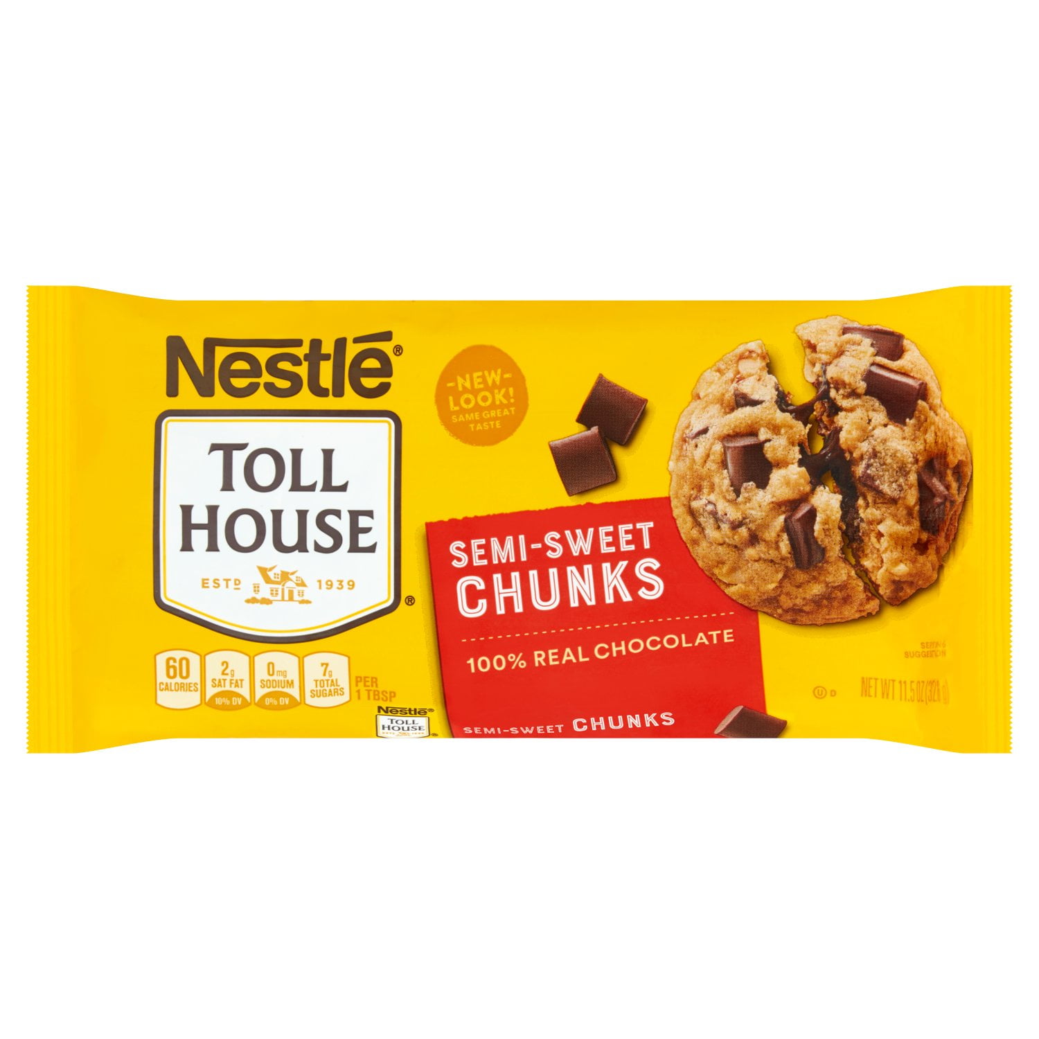 Nestle Toll House Semi-Sweet Chocolate Real Chunks 11.5 oz Package May ...