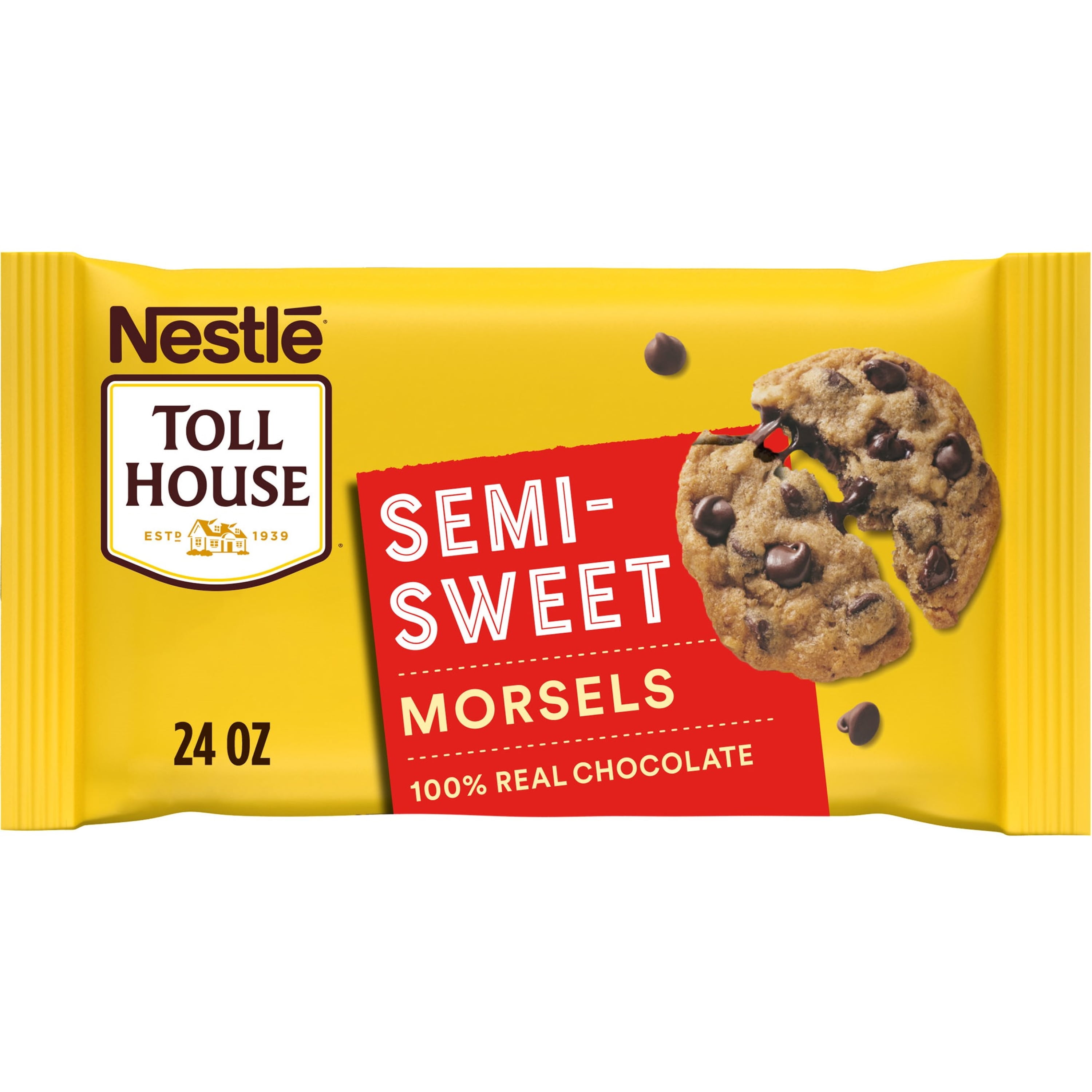 Nestle Toll House Semi Sweet Chocolate Regular Baking Chips, 24 oz Bag ...