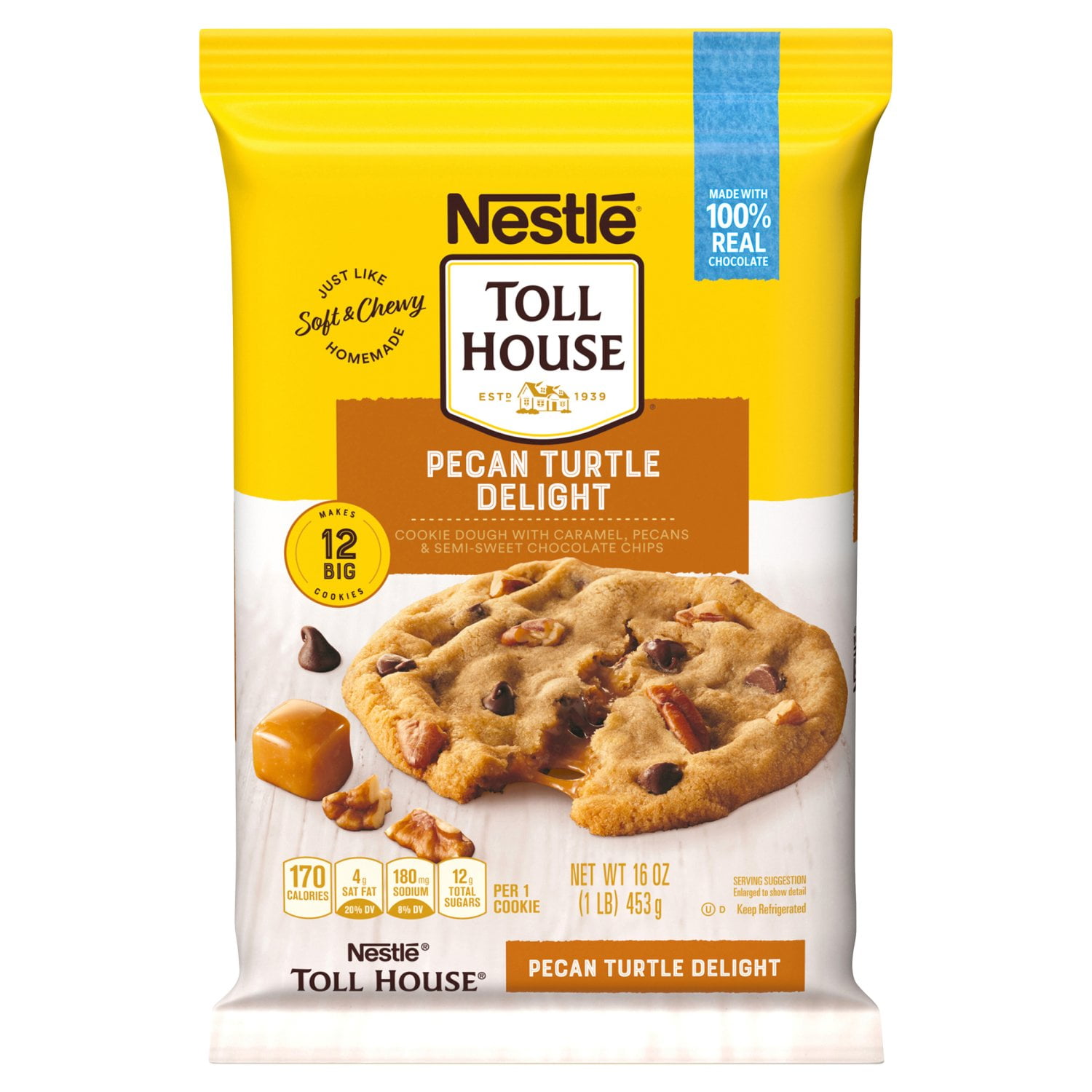 Nestle Toll House Ultimates Pecan Turtle Delight Cookies, 12 Count 16 ...