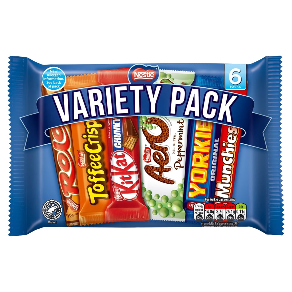 Nestle Variety Pack Chocolate Bar Multipack 264g - Walmart.com
