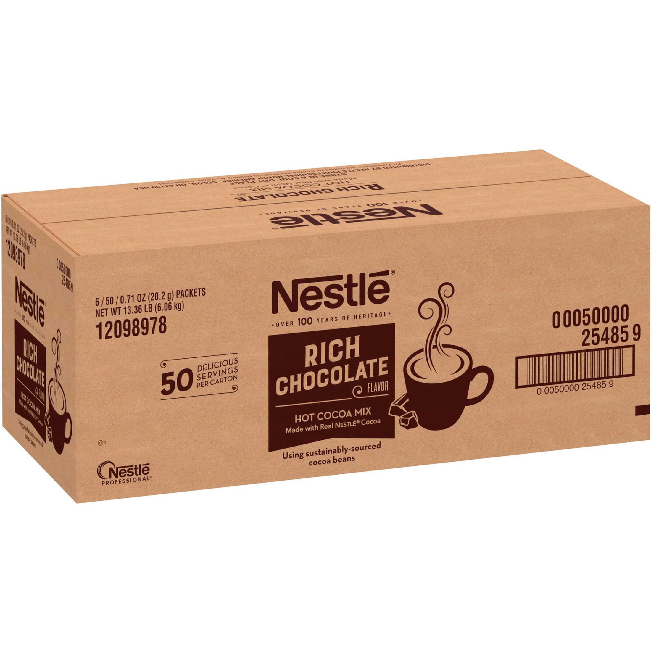 Nestle®, NES25485CT, Rich Chocolate Hot Cocoa Packets, 6 / Carton ...
