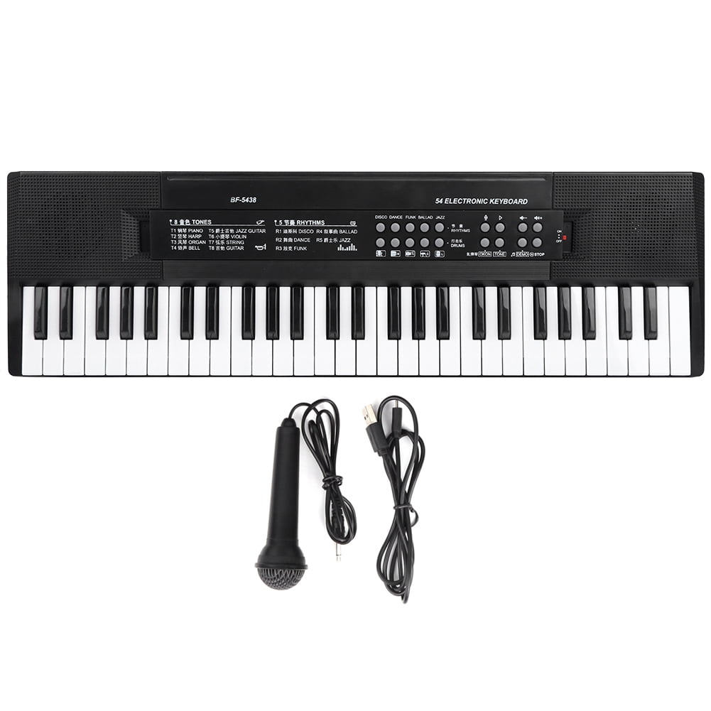 NestledNature 54‑Key Piano Keyboard,Electronic Organ Microphone And ...