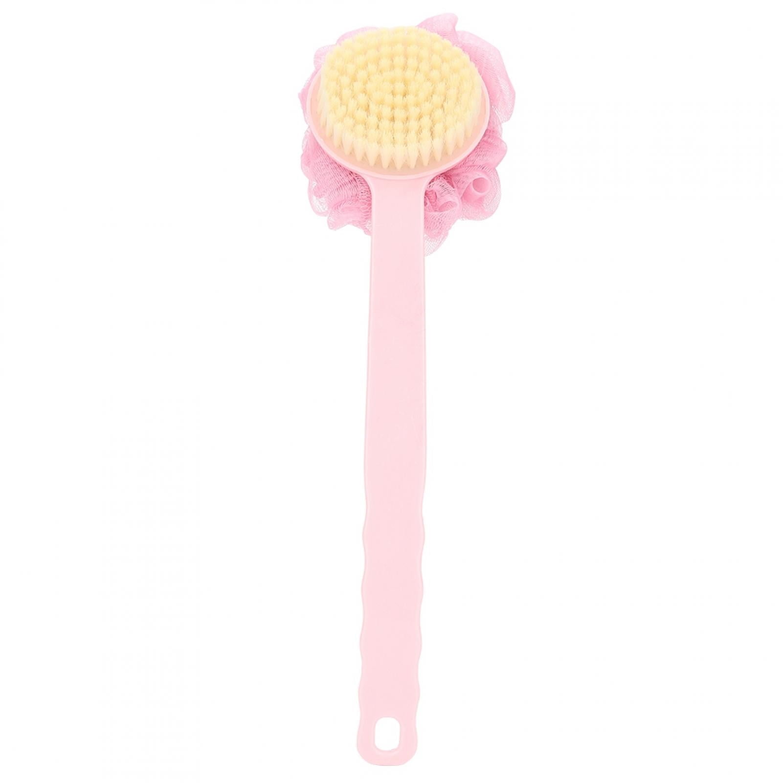 NestledNature Handle Bath Shower Brush Mesh Sponge Body Brush With Hang ...