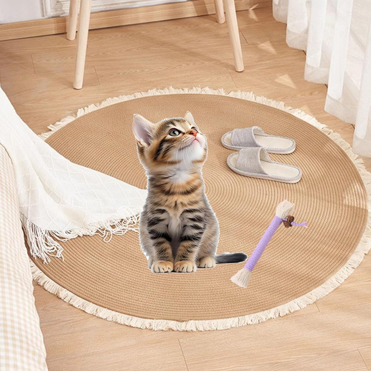 Nestoly Cotton Rope Area Rug for Cats, Premium Cotton Rope Area Rug ...