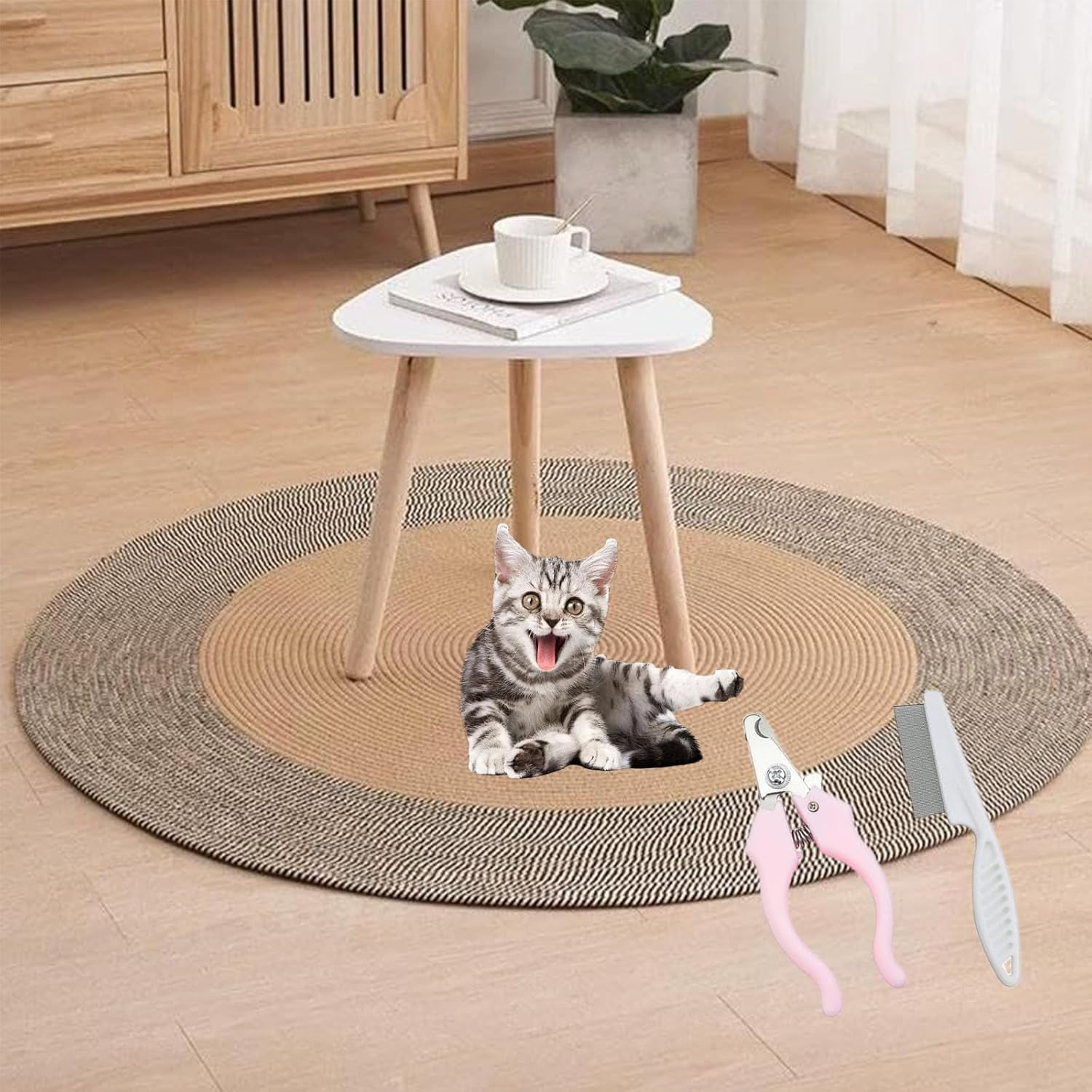 Nestoly Cotton Rope Area Rug for Cats,Soft and Stylish Home Accent ...