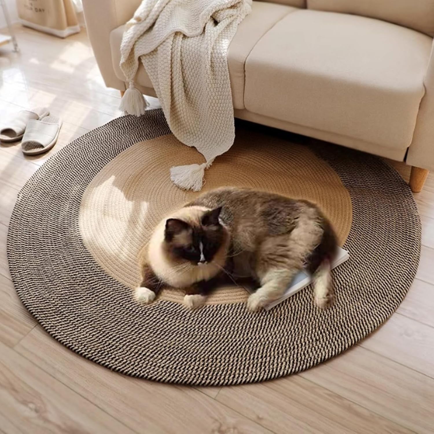 Nestoly Premium Cotton Rope Area Rug for Cats, Nestoly Cat Scratching ...