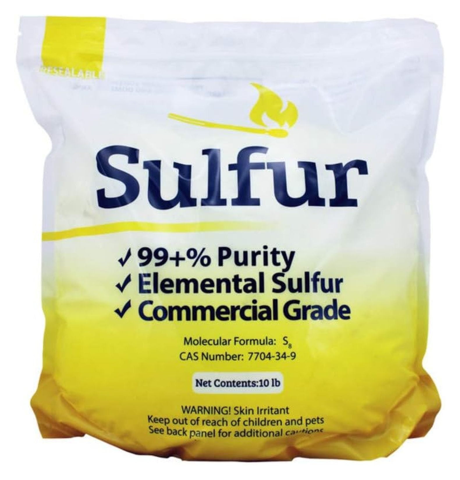 Nestora 10 lb Yellow Sulfur Powder Fertilizer, Grade, Elemental ...