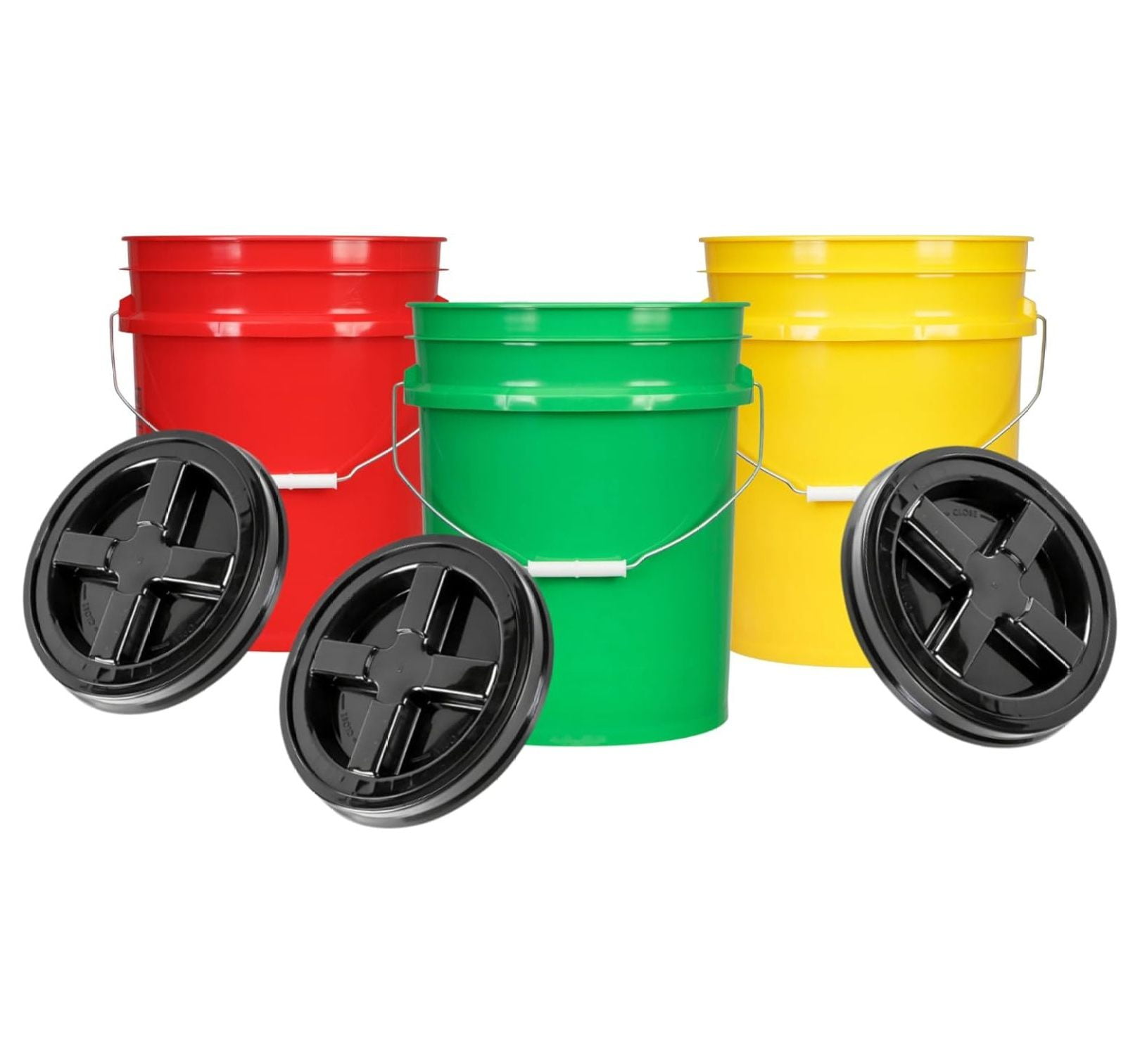 Nestora 5 Gal Plastic Buckets Food Grade BPA Made in USA pails with ...