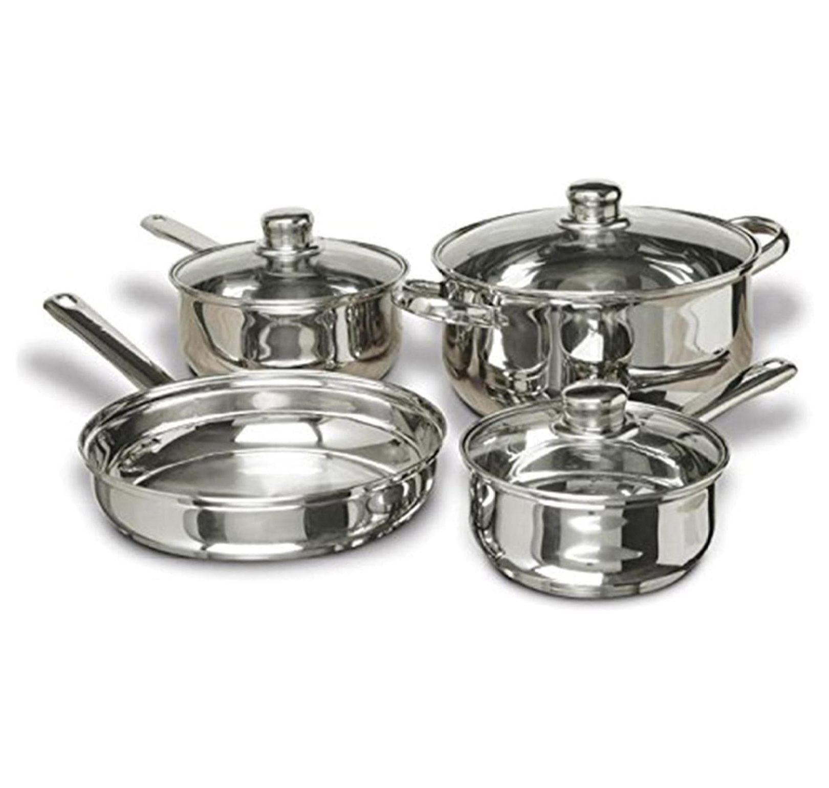 Nestora Cookware 7-Piece Stainless Steel Cookware Set, includes Pots ...
