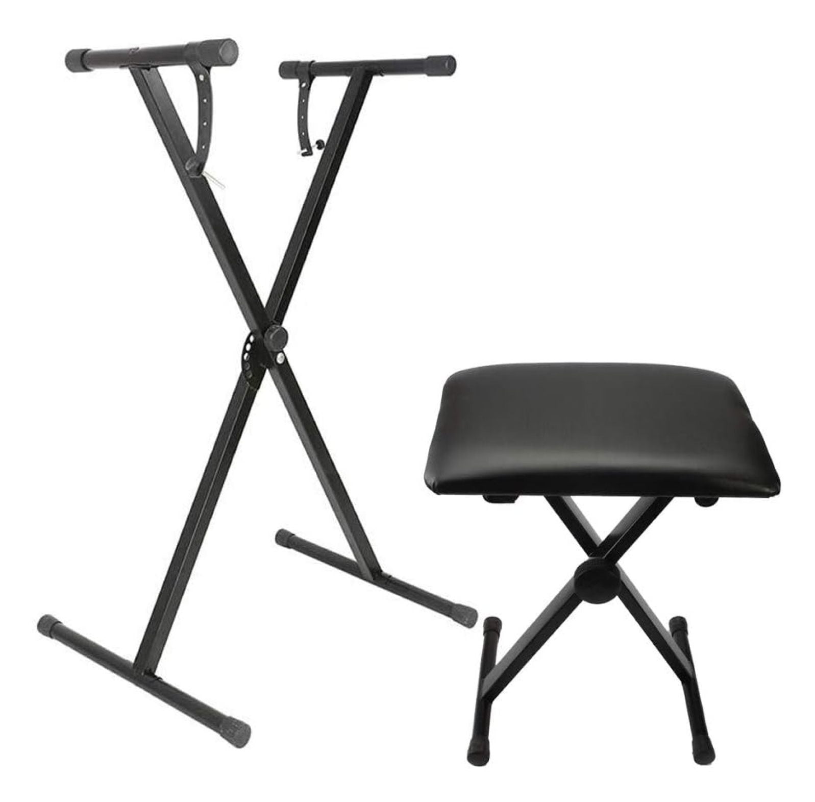 Nestora Single X Keyboard Stand and Bench Set, Adjustable Height ...