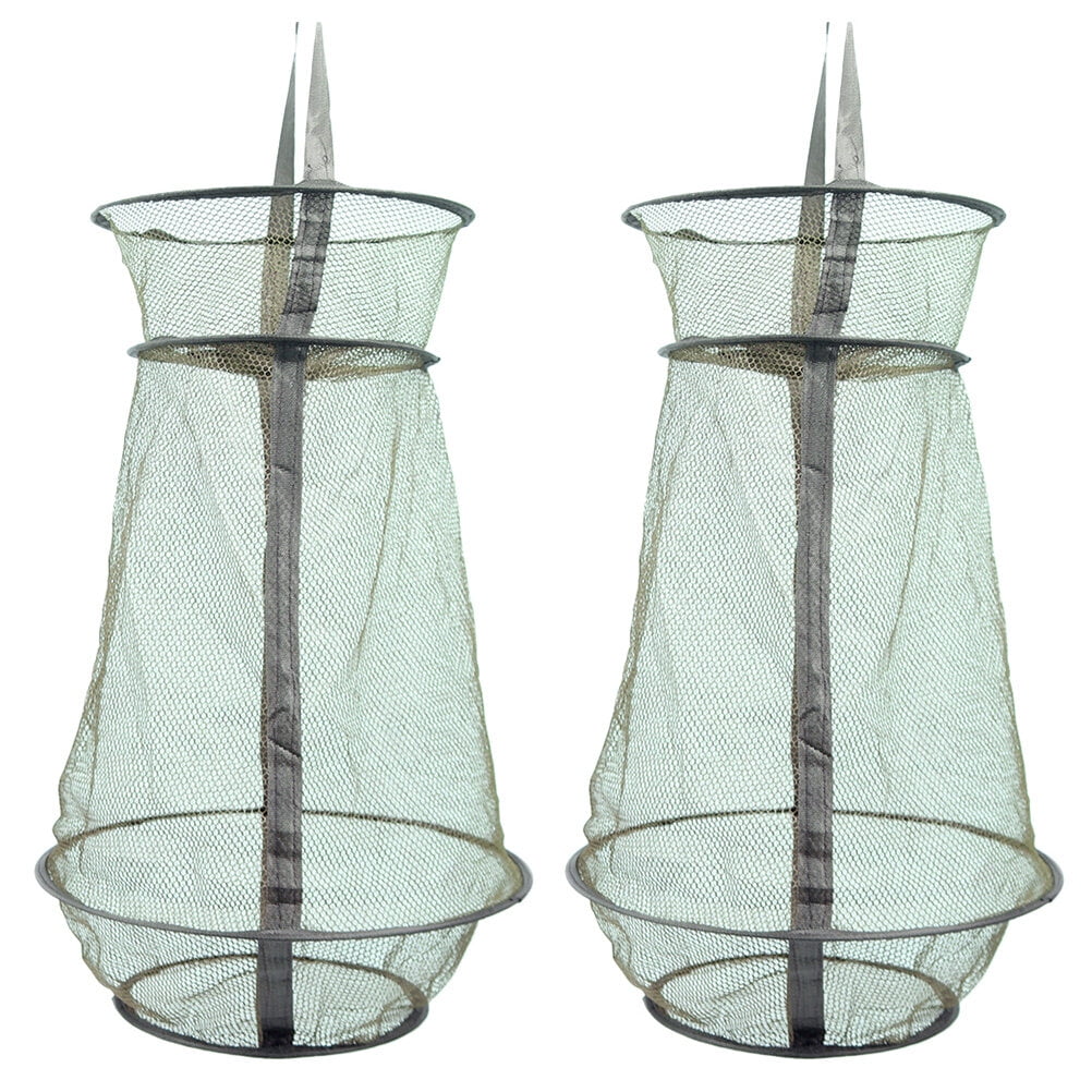 HOMEMAXS 2Pcs Fishing Net Fish Trap Collapsible Fish Cage Durable ...