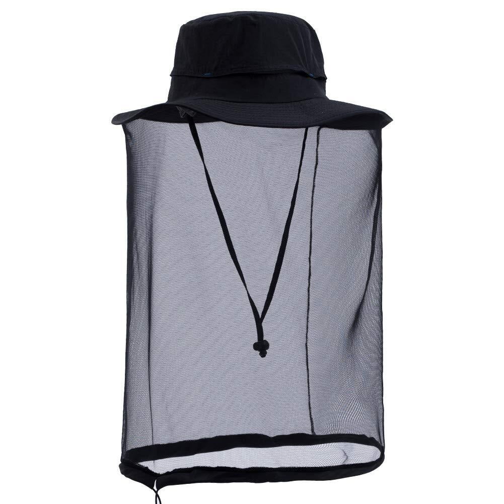 Net Fly Fishing Hat Summer Sun UV Exploring Men Nylon Bucket Hiking ...