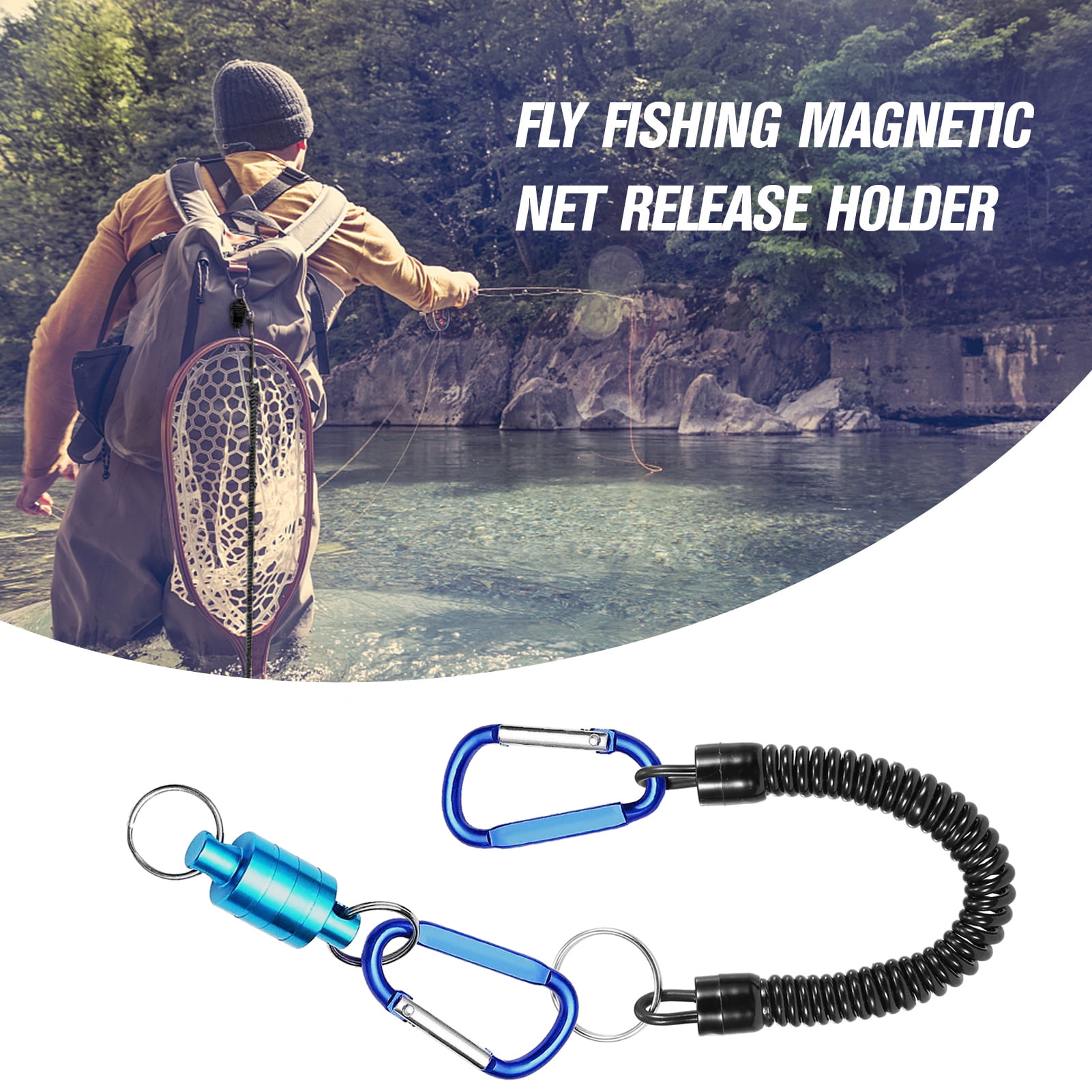 Net Fly Fishing Magnetic Net Release Holder Fishing Lanyard Magnetic ...