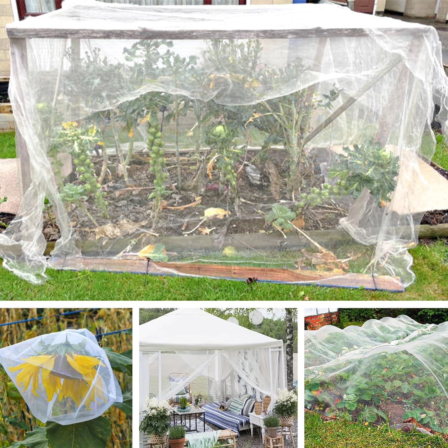 Net for Garden, Sapontchi Garden Netting 10x 65 ft for Bird Screen Mesh ...