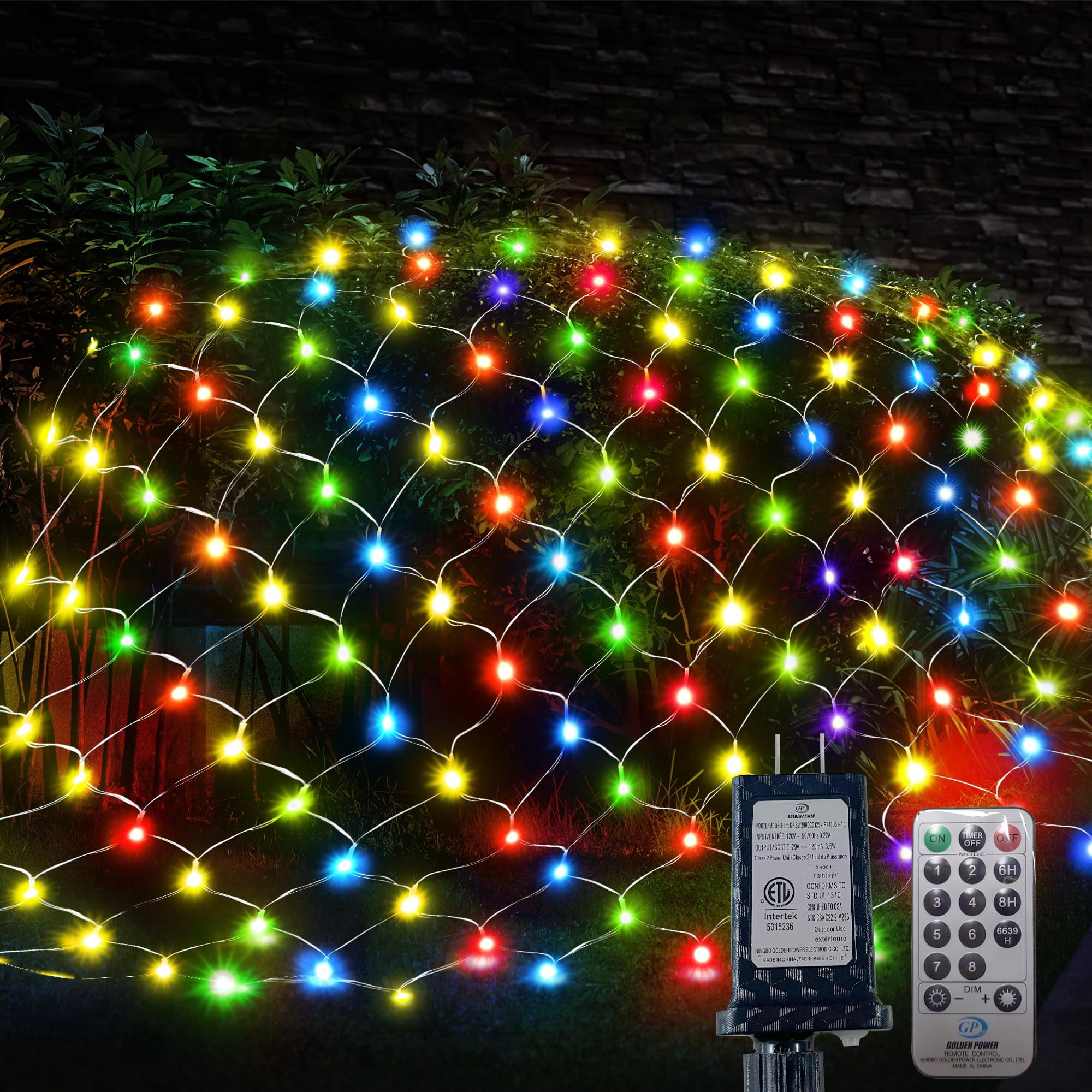 Net Lights Christmas Outdoor, 360 LED 12ft x 5ft Mesh Lights with 8 ...