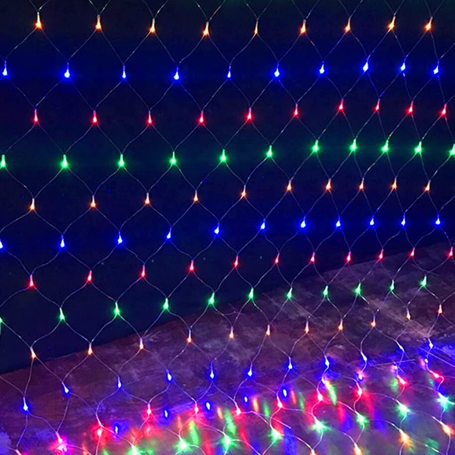 Net Mesh Fairy String Decorative Lights, 96LEDs Outdoor Waterproof Net ...