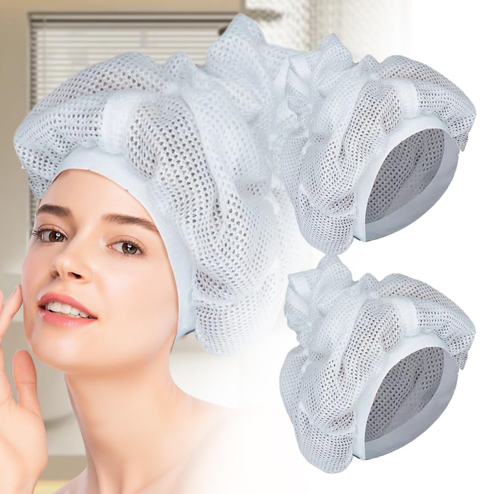Net Plopping Cap for Drying Curly Hair, 2024 New Curly Hair Plopping ...