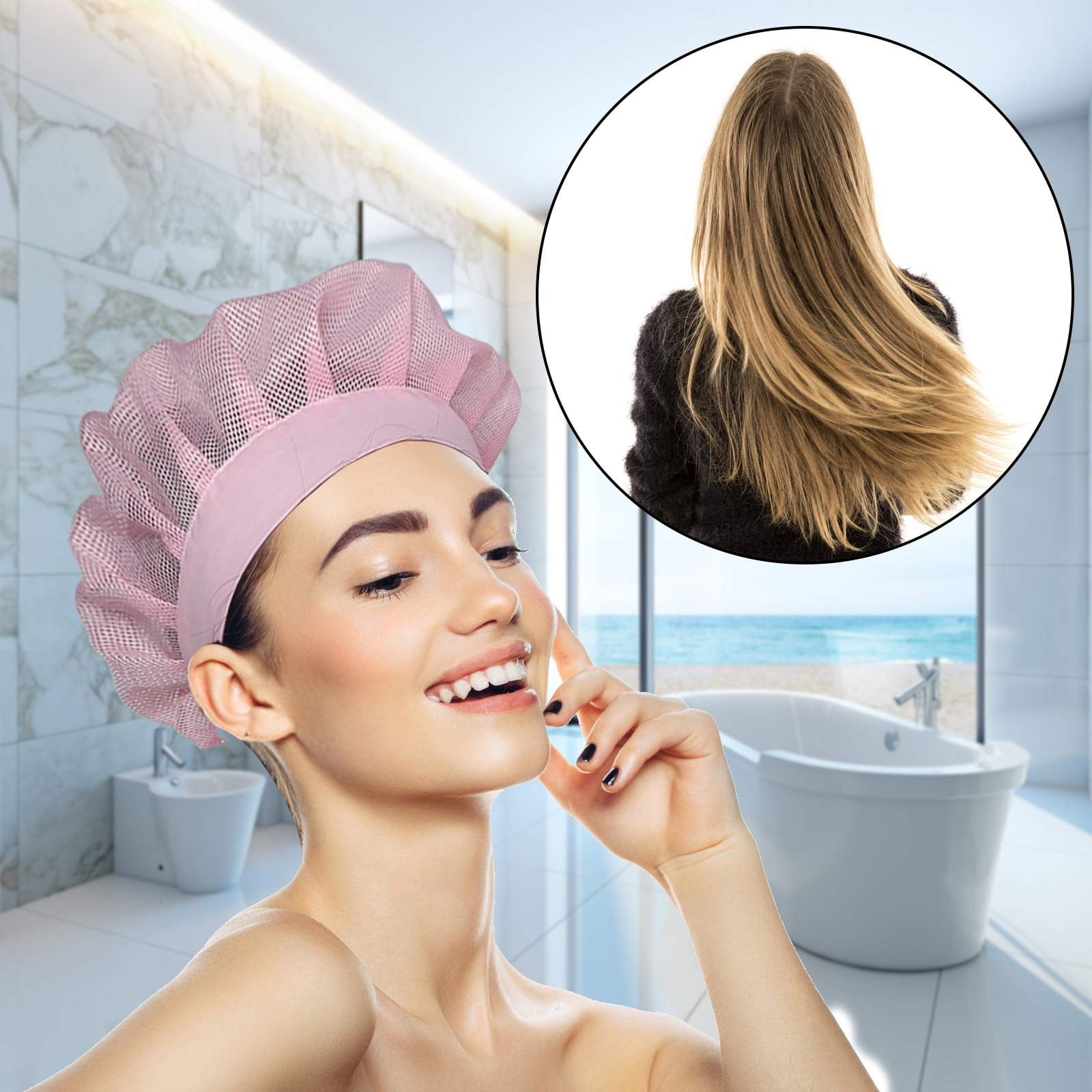 Net Plopping Cap for Drying Curly Hair,Adjustable Net Plopping Cap for ...