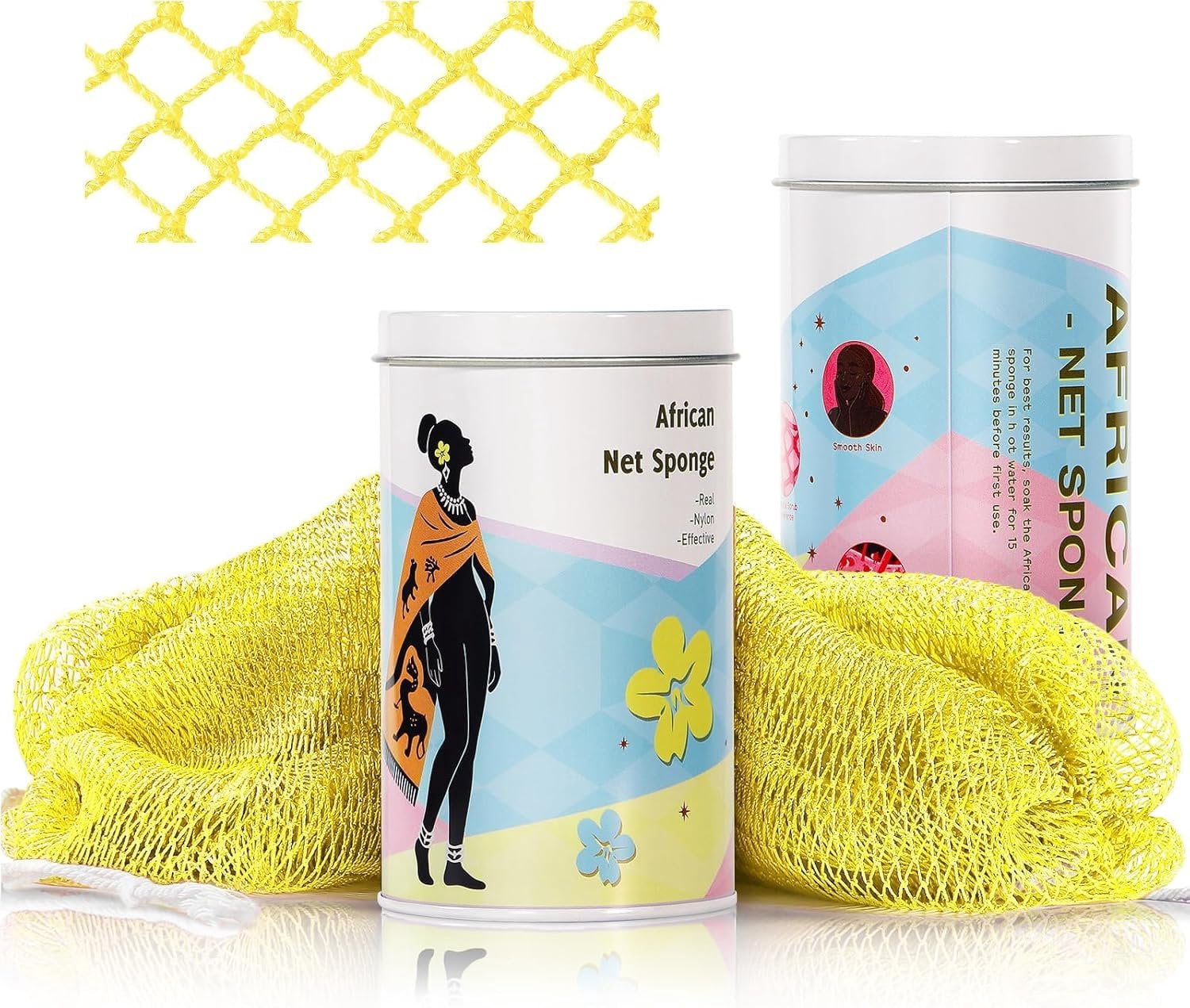 Net Sponge Glove for and , Double Knotted Bath Sponge for Deep ...