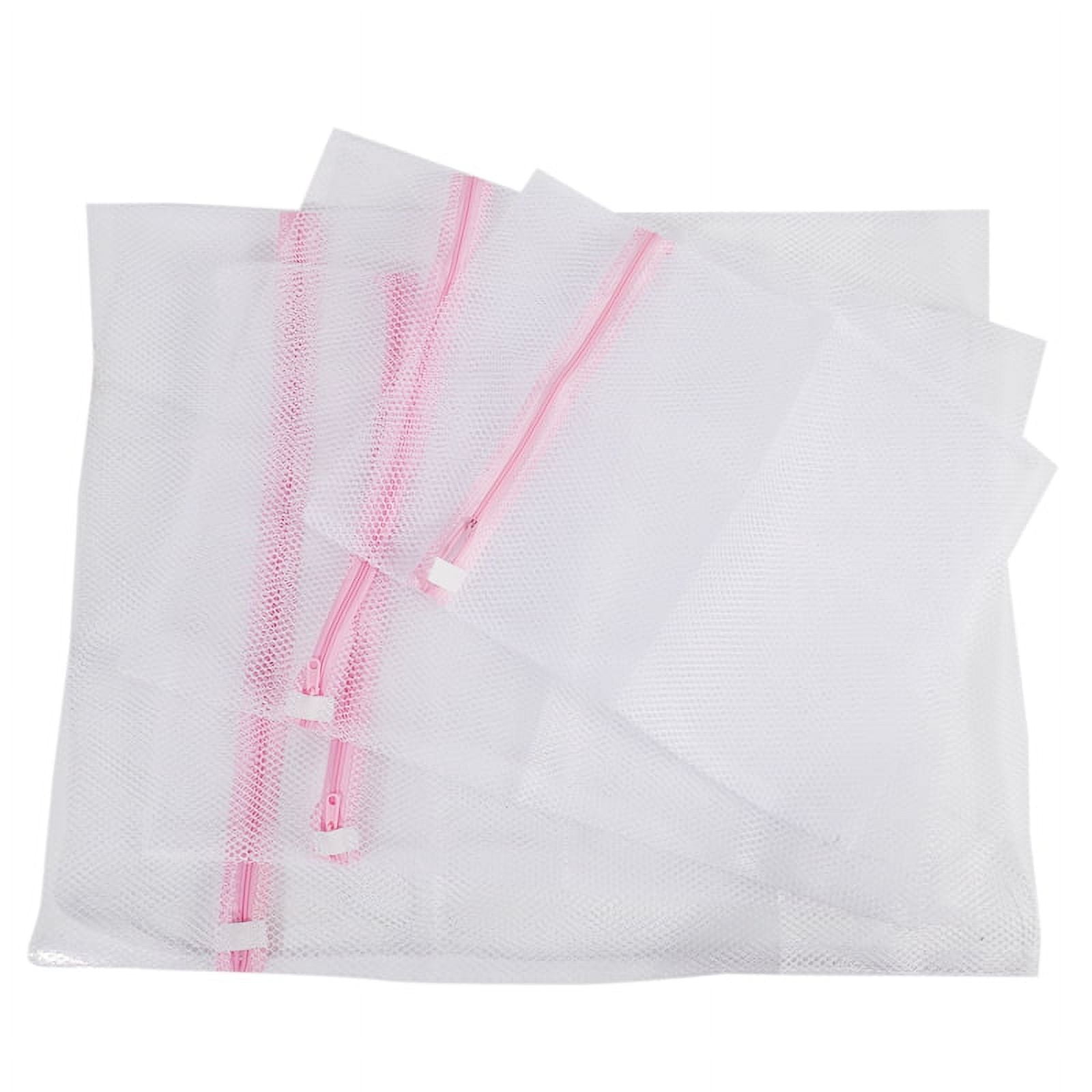 Net Washing Bag, 4 Coarse Mesh Laundry Bag with Zip Closure for Clothes ...