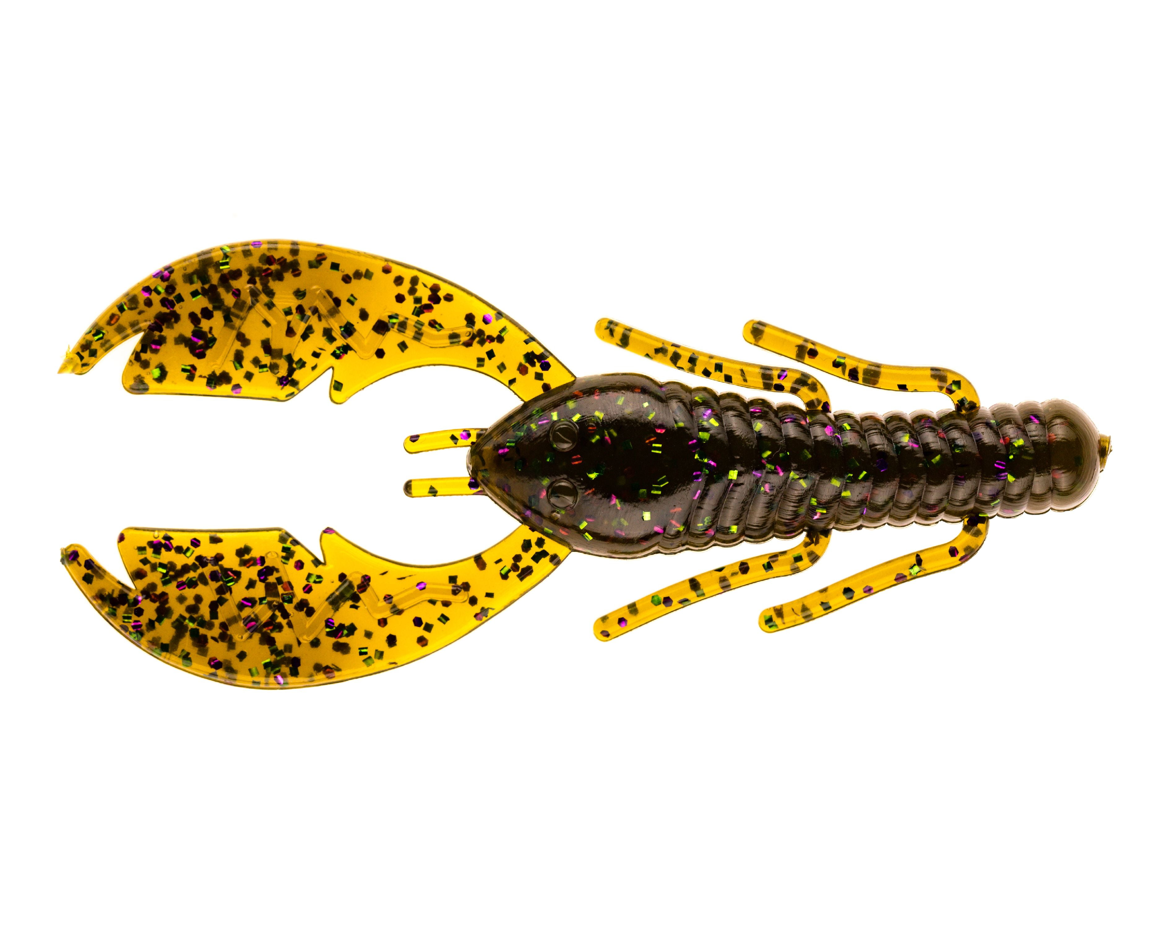 NetBait Paca Slim 3.5", Green Pumpkin Candy, 9pc Crawfish, Fishing Soft ...