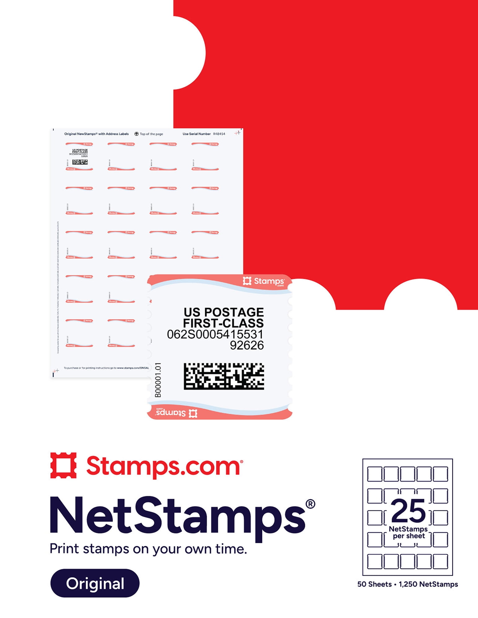 NetStamps 1250 ct - Blank Postage Labels - NOT Forever Stamps - Walmart.com