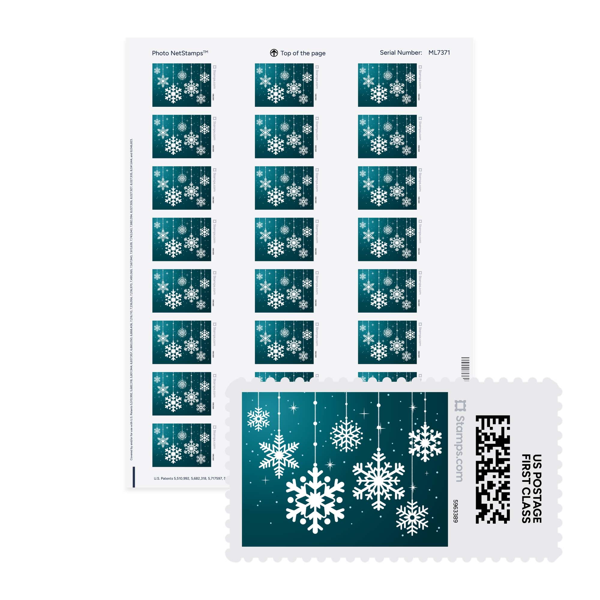 Ornaments NetStamps 120 ct - Blank Postage Labels - Stamps.com - NOT ...