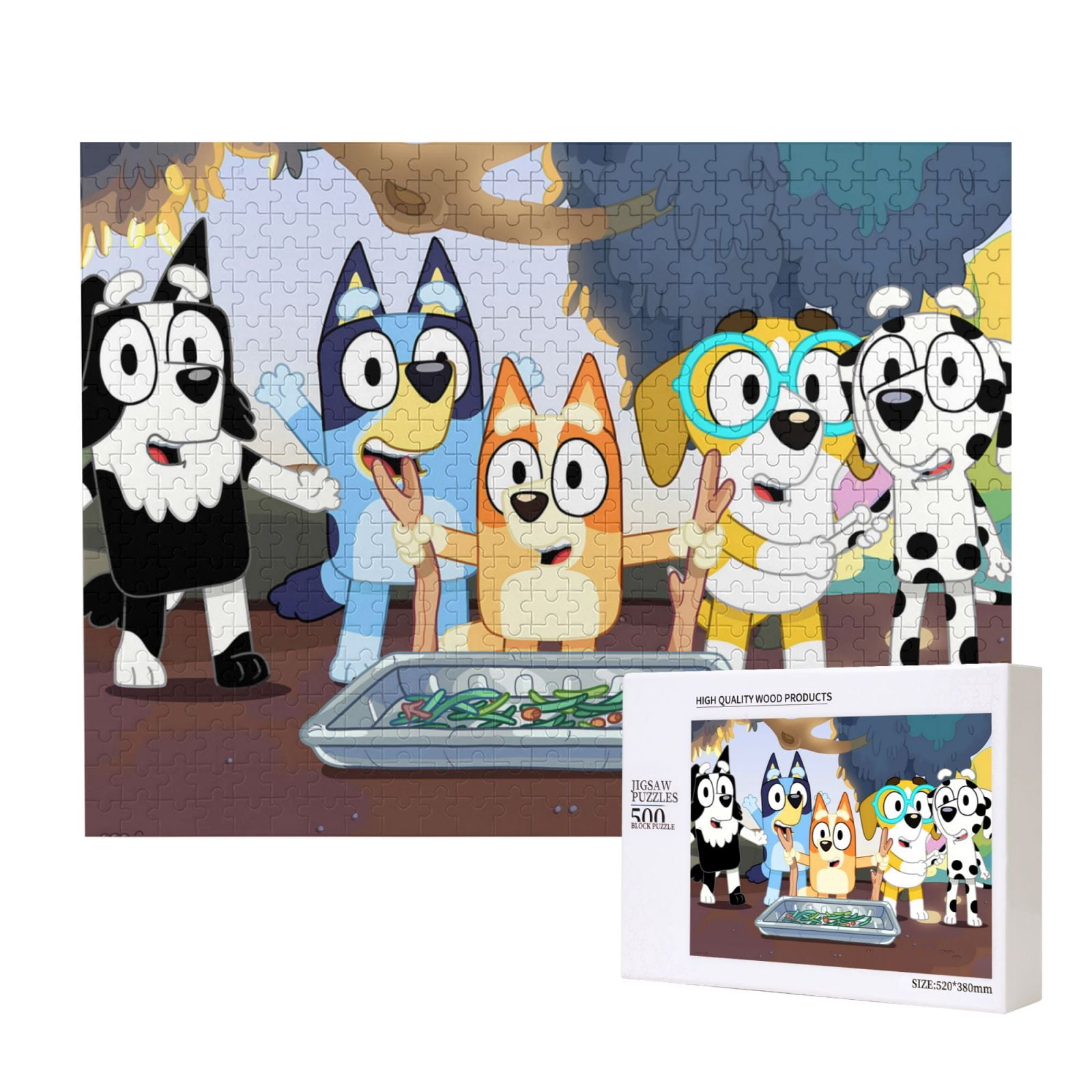 Netaao Bluey for 500-piece Puzzle,Birthday for Adults and Kids, Fun ...