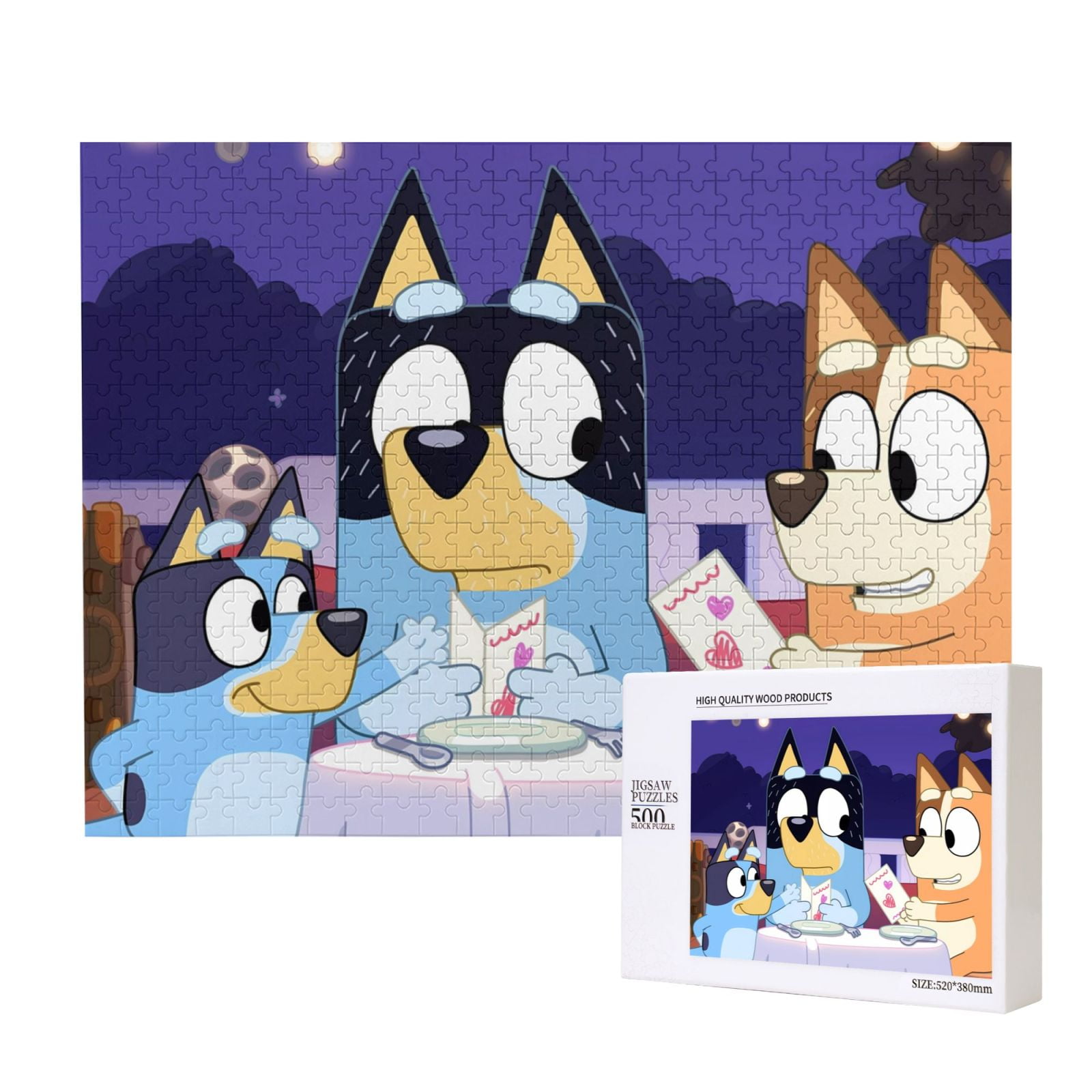 Netaao Bluey for 500-piece Puzzle,Birthday for Adults and Kids, Fun ...