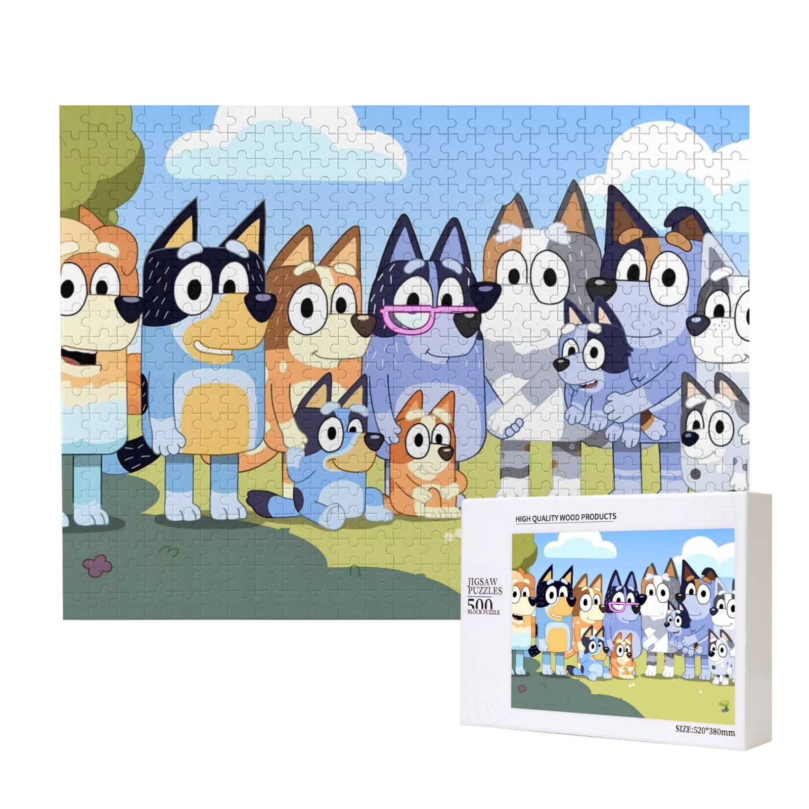 Netaao Bluey for 500-piece Puzzle,Birthday for Adults and Kids, Fun ...
