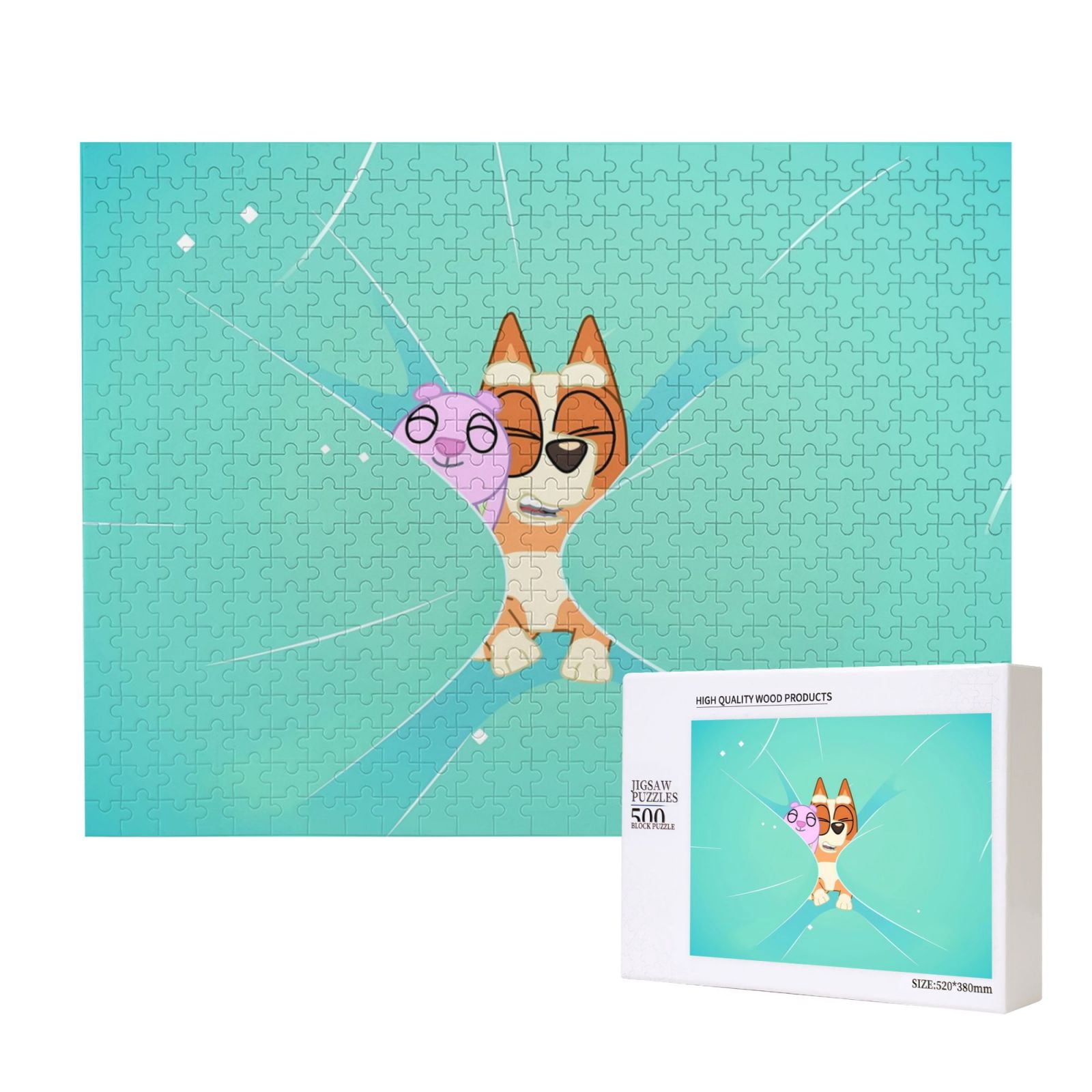 Netaao Bluey for 500-piece Puzzle,Birthday for Adults and Kids, Fun ...