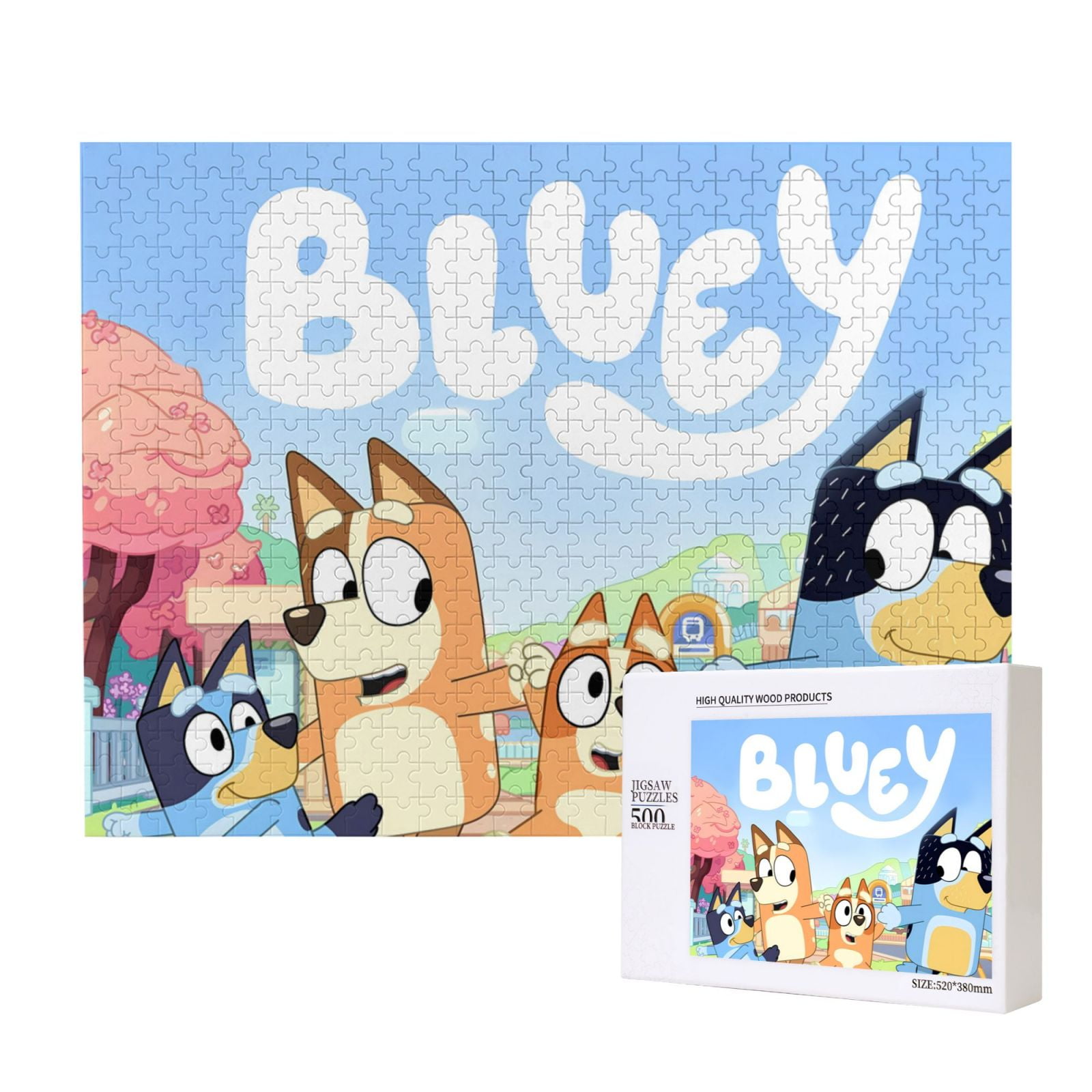 Netaao Bluey for 500-piece Puzzle,Birthday for Adults and Kids, Fun ...