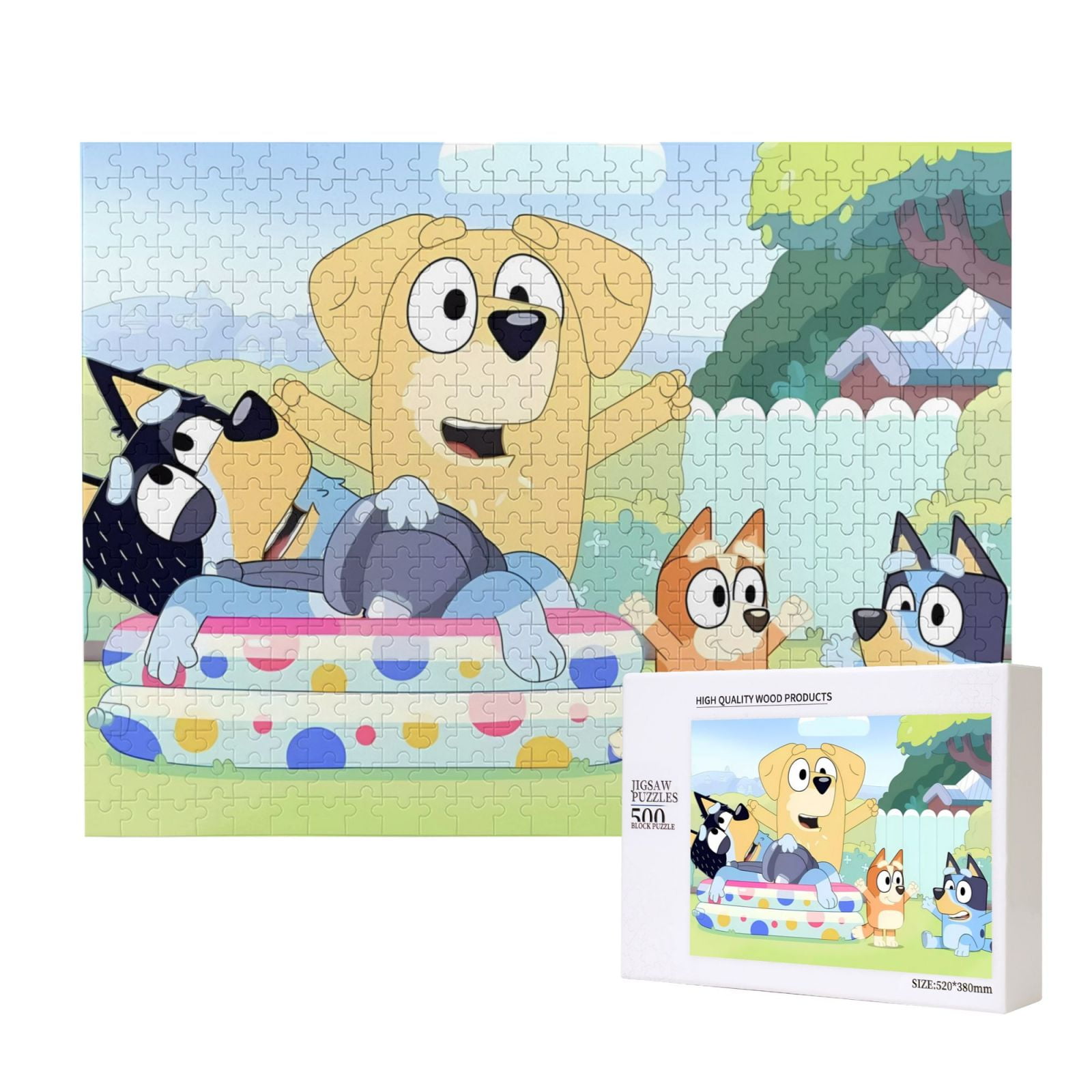Netaao Bluey for 500-piece Puzzle,Birthday for Adults and Kids, Fun ...