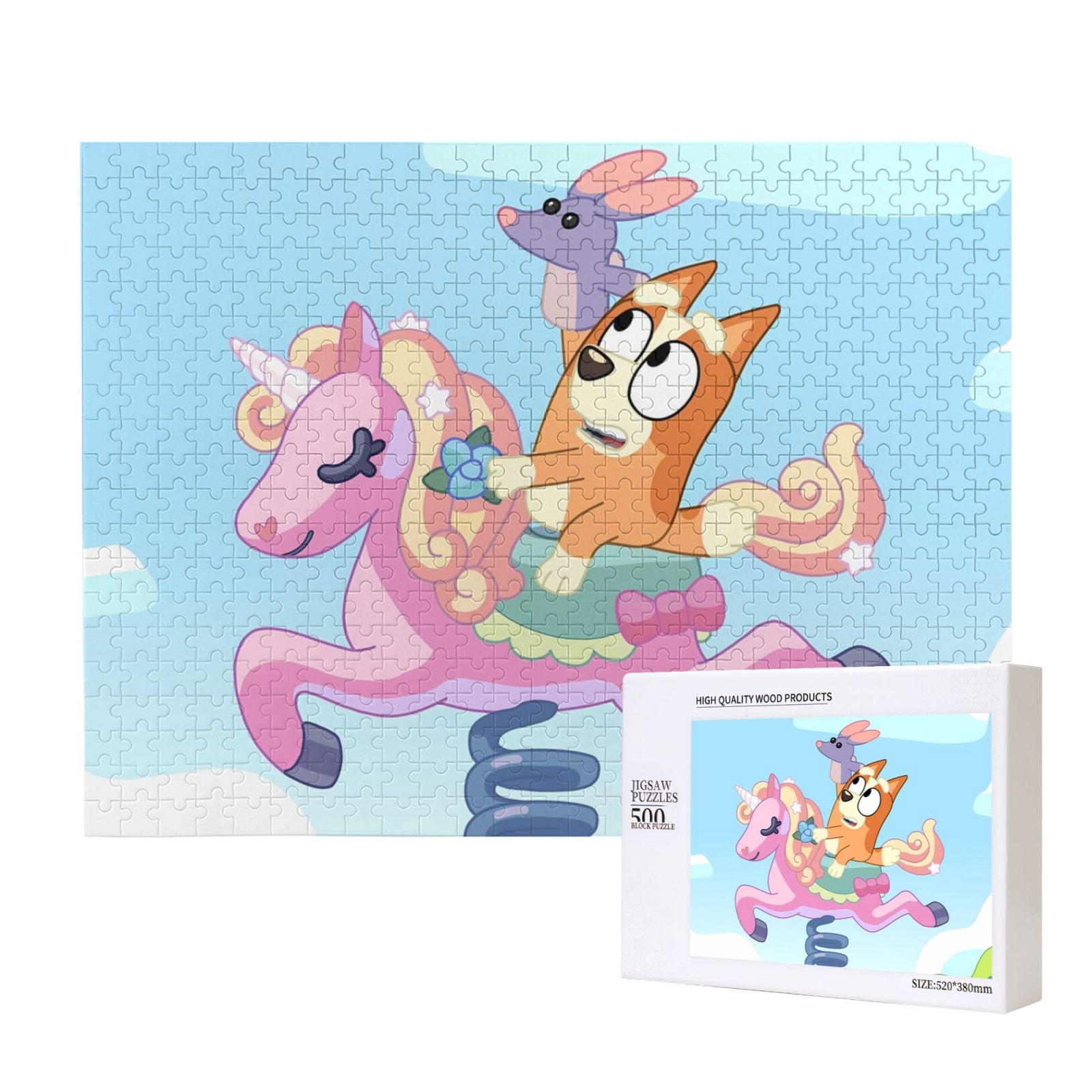 Netaao Bluey for 500-piece Puzzle,Birthday for Adults and Kids, Fun ...