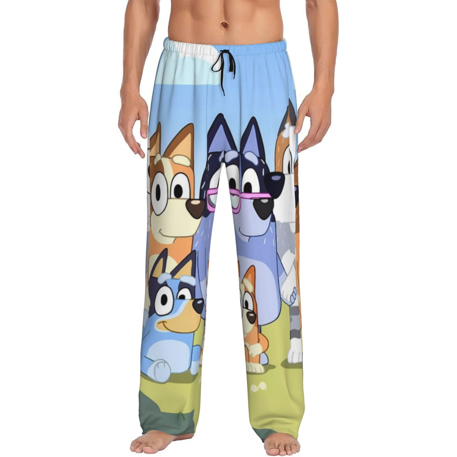 Netaao Bluey for Pajama Pants Men Elastic Waistband Sleep Pajama Pant ...