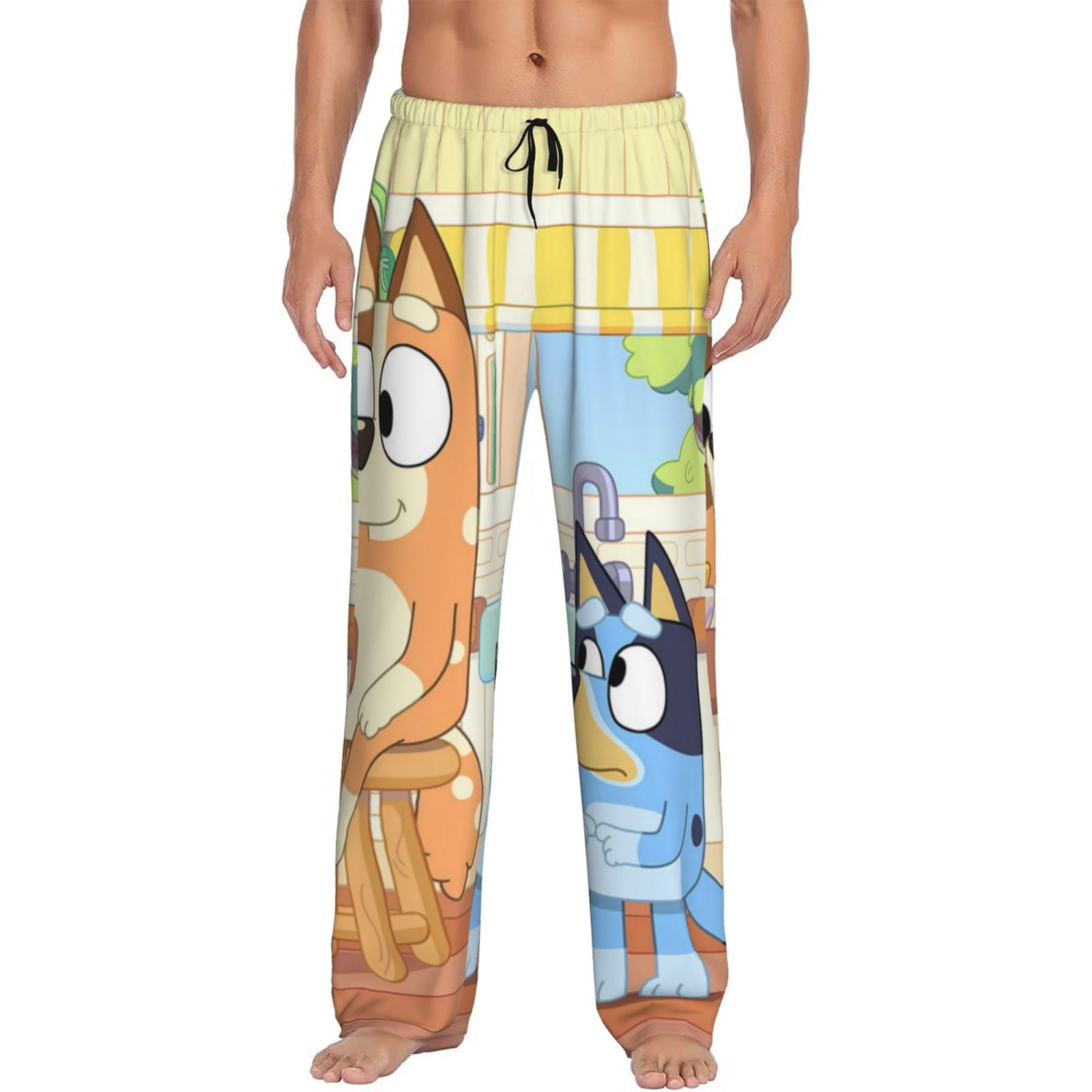 Netaao Bluey for Pajama Pants Men Elastic Waistband Sleep Pajama Pant ...