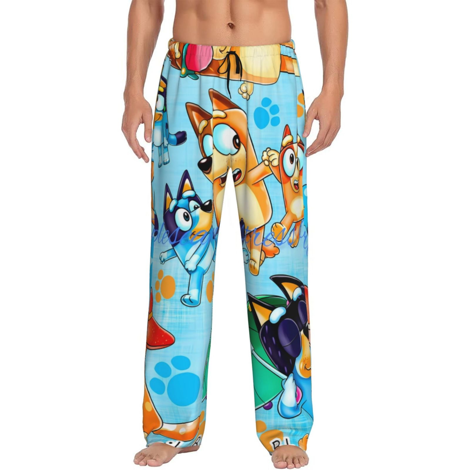 Netaao Bluey for Pajama Pants Men Elastic Waistband Sleep Pajama Pant ...