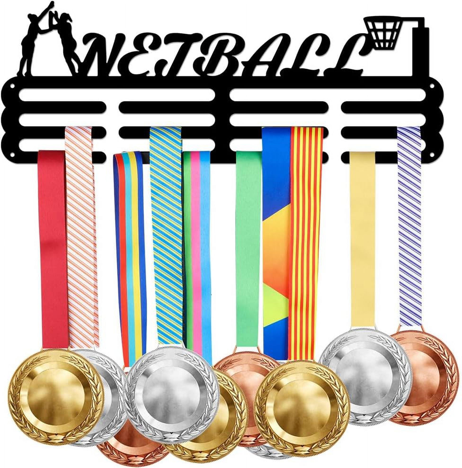 Netball Medal Holder Sport Display Ball Game Hanger Medal Trophy ...