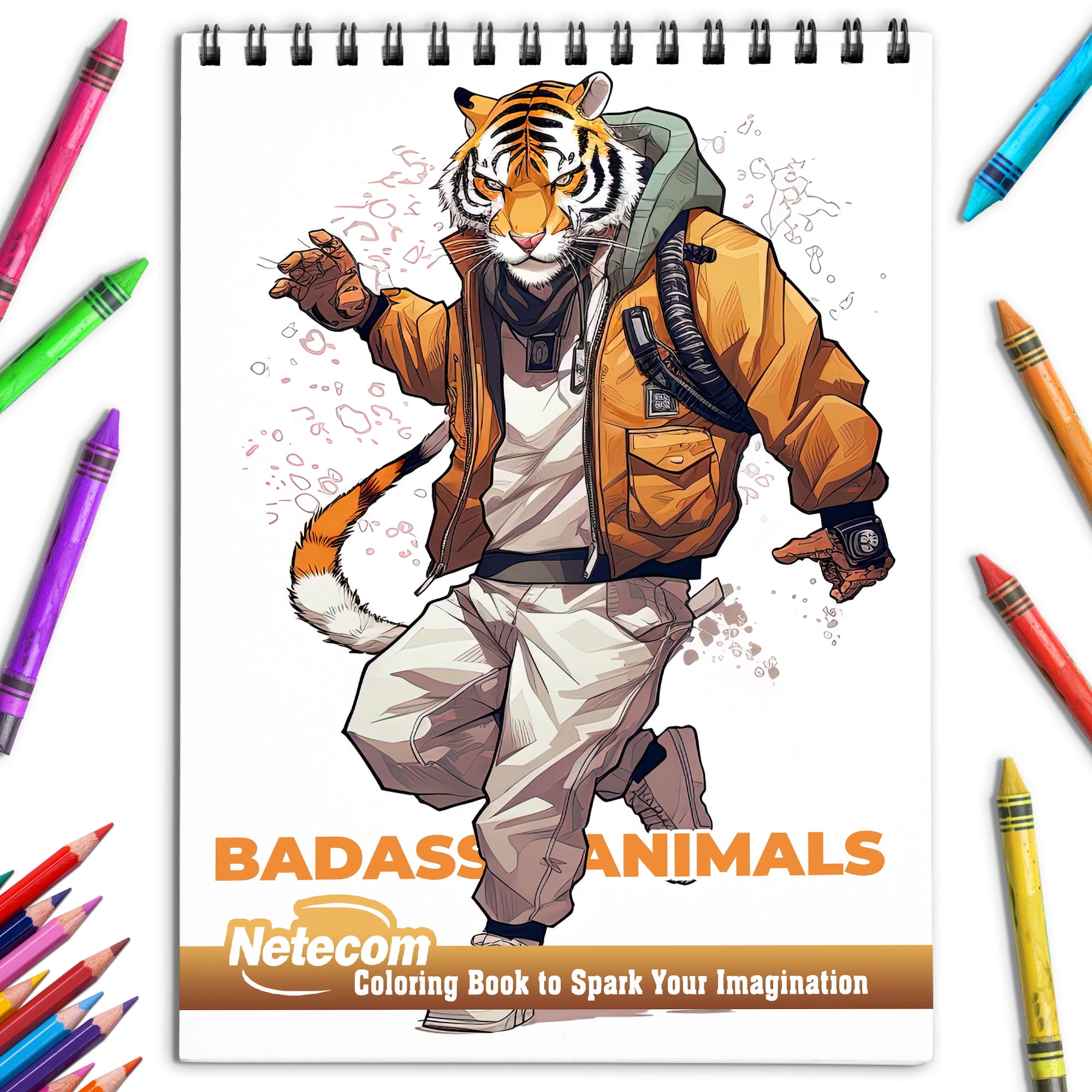 Netecom Enchanted Skeleton Coloring Book for Adults, Spiral Bound, Soft ...