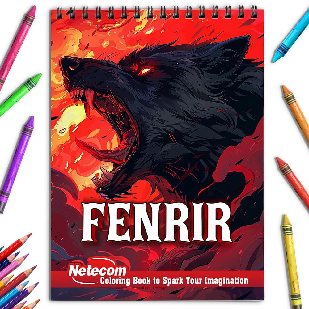 Netecom Fenrir Coloring Book for Adults, Spiral Bound, Soft Cover ...