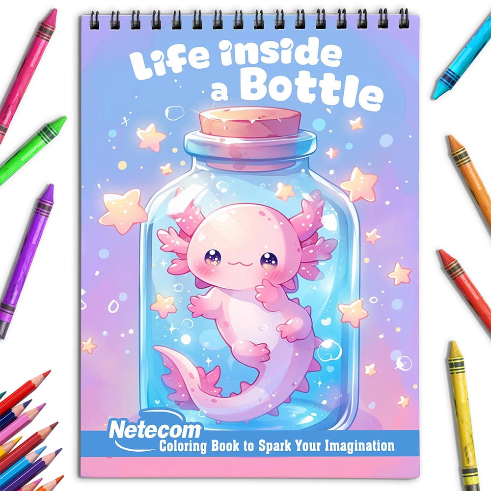 Netecom Life Inside A Bottle Coloring Book for Adults, Spiral Bound ...