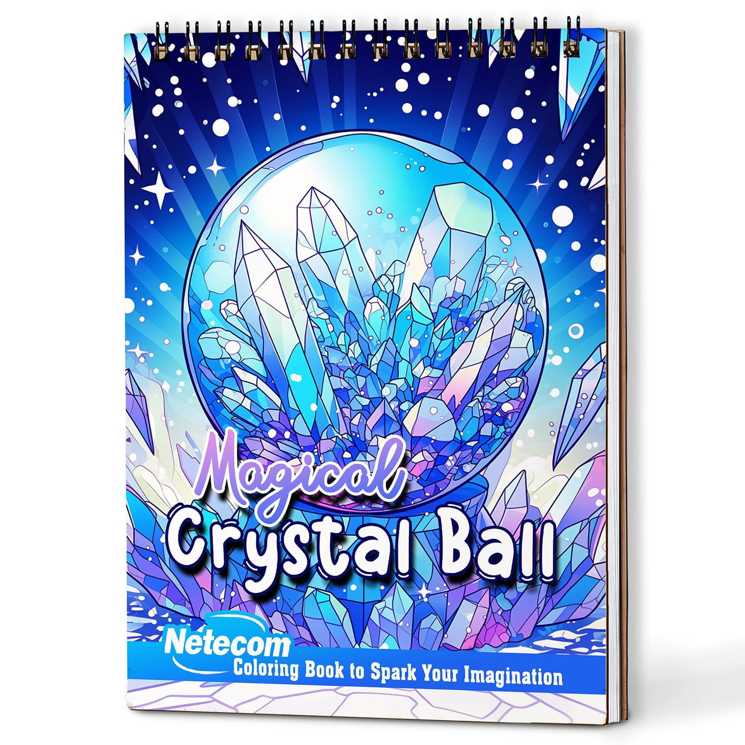 Netecom Magical Crystal Ball Coloring Book Spiral Bound for Adults, A5 ...