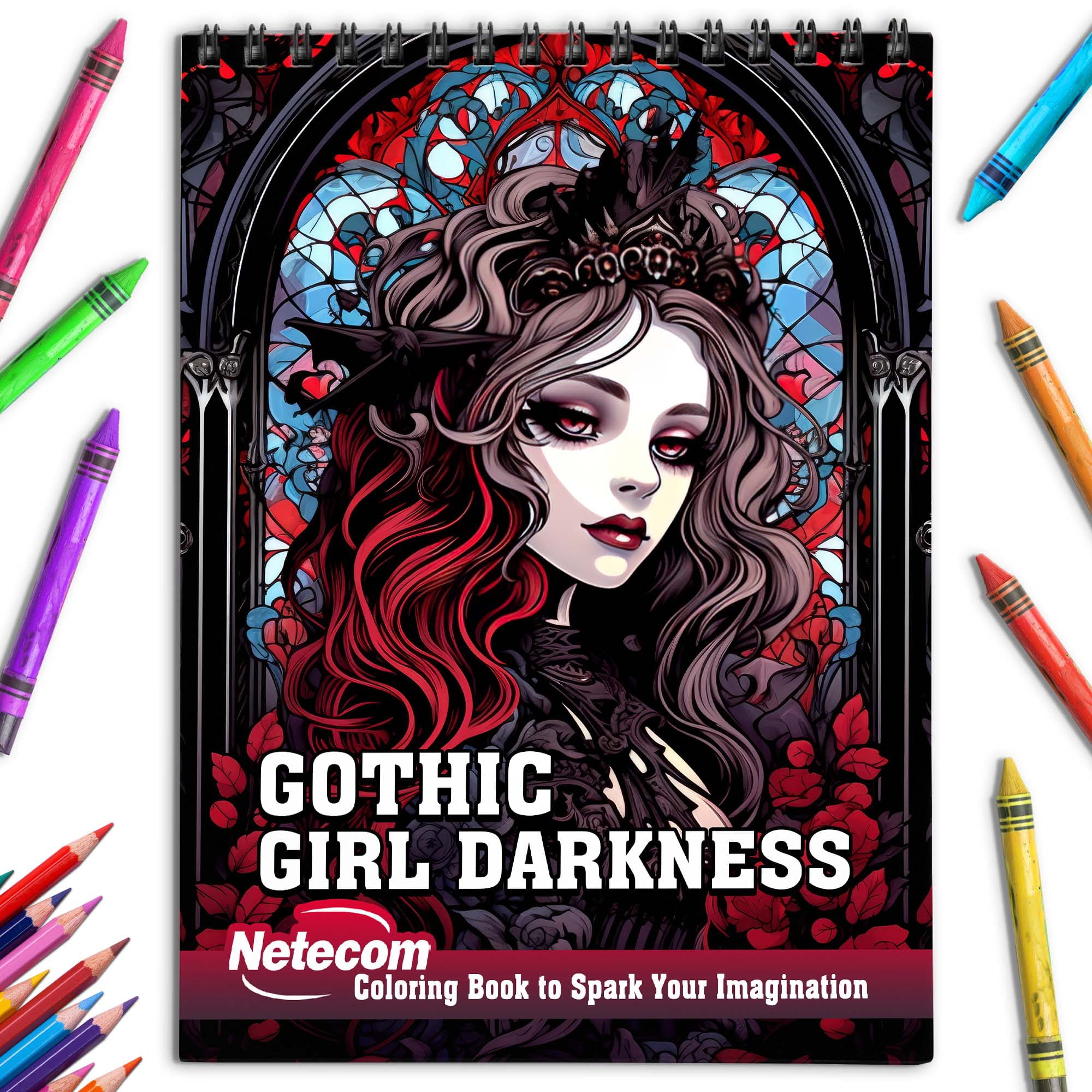 Netecom Mandala House Coloring Book for Adults, Spiral Bound, Soft ...