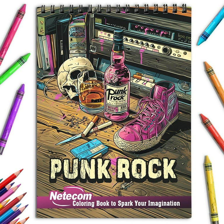 rock and roll adult coloring book