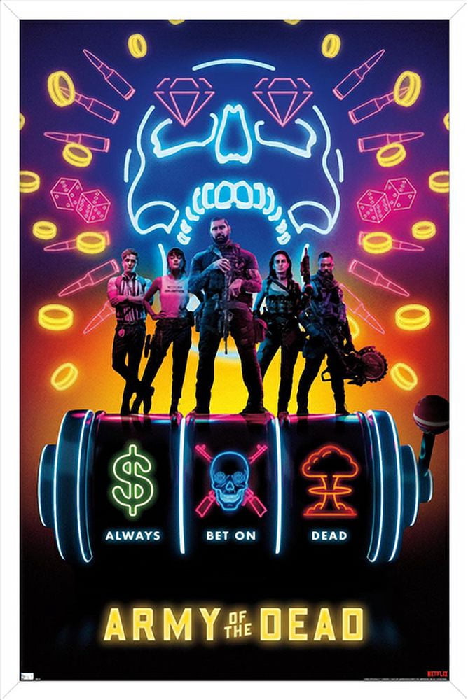 Netflix Army Of The Dead - Slots Wall Poster, 22.375" x 34", Framed ...